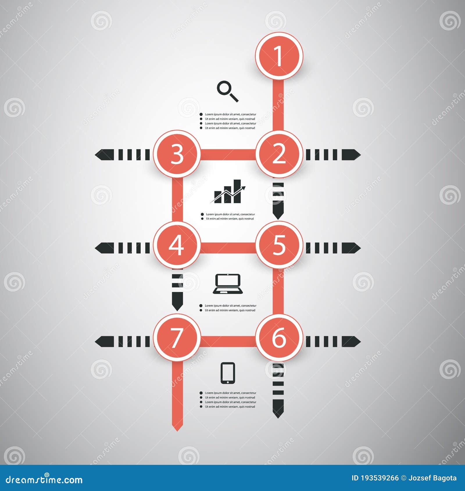 Infographic Concept - Flow Chart Design Stock Vector - Illustration of ...