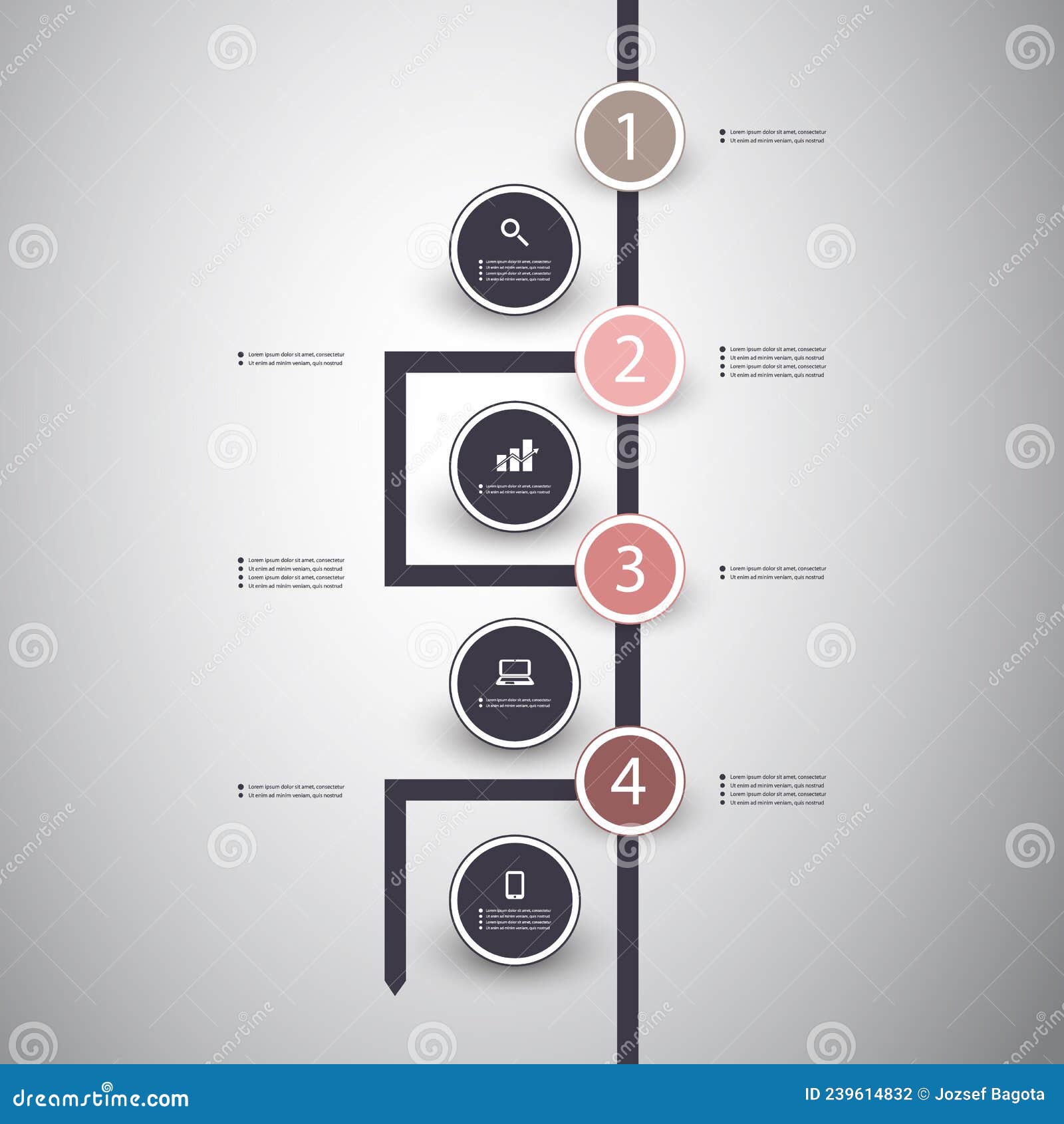 Infographic Concept - Flow Chart Design - Timeline Stock Vector ...