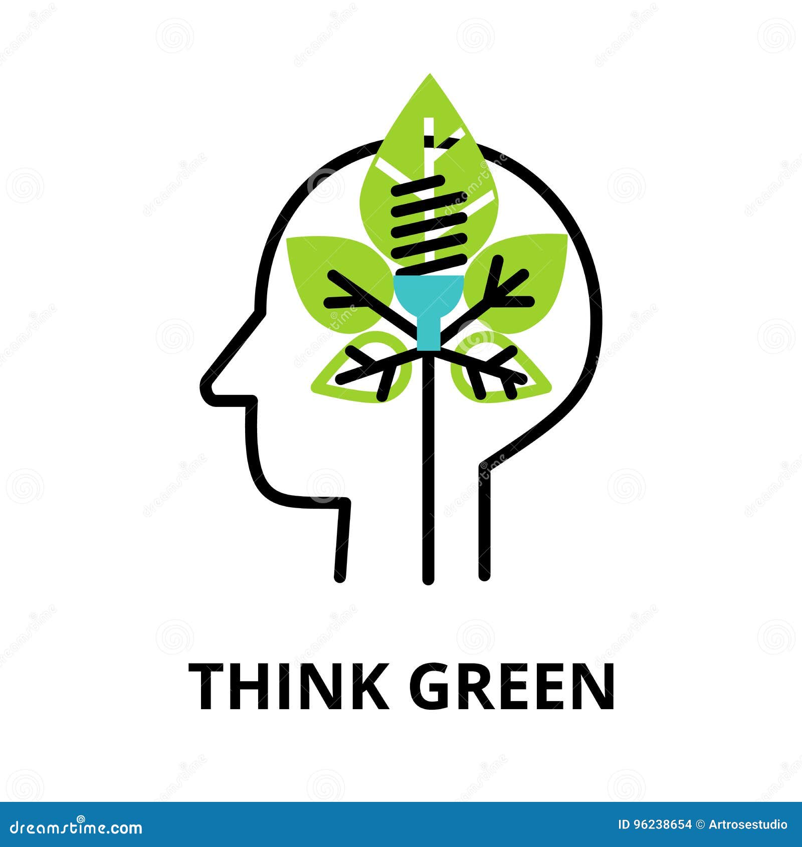 Infographic Concept of Green Thinking and Saving Our Planet Stock ...