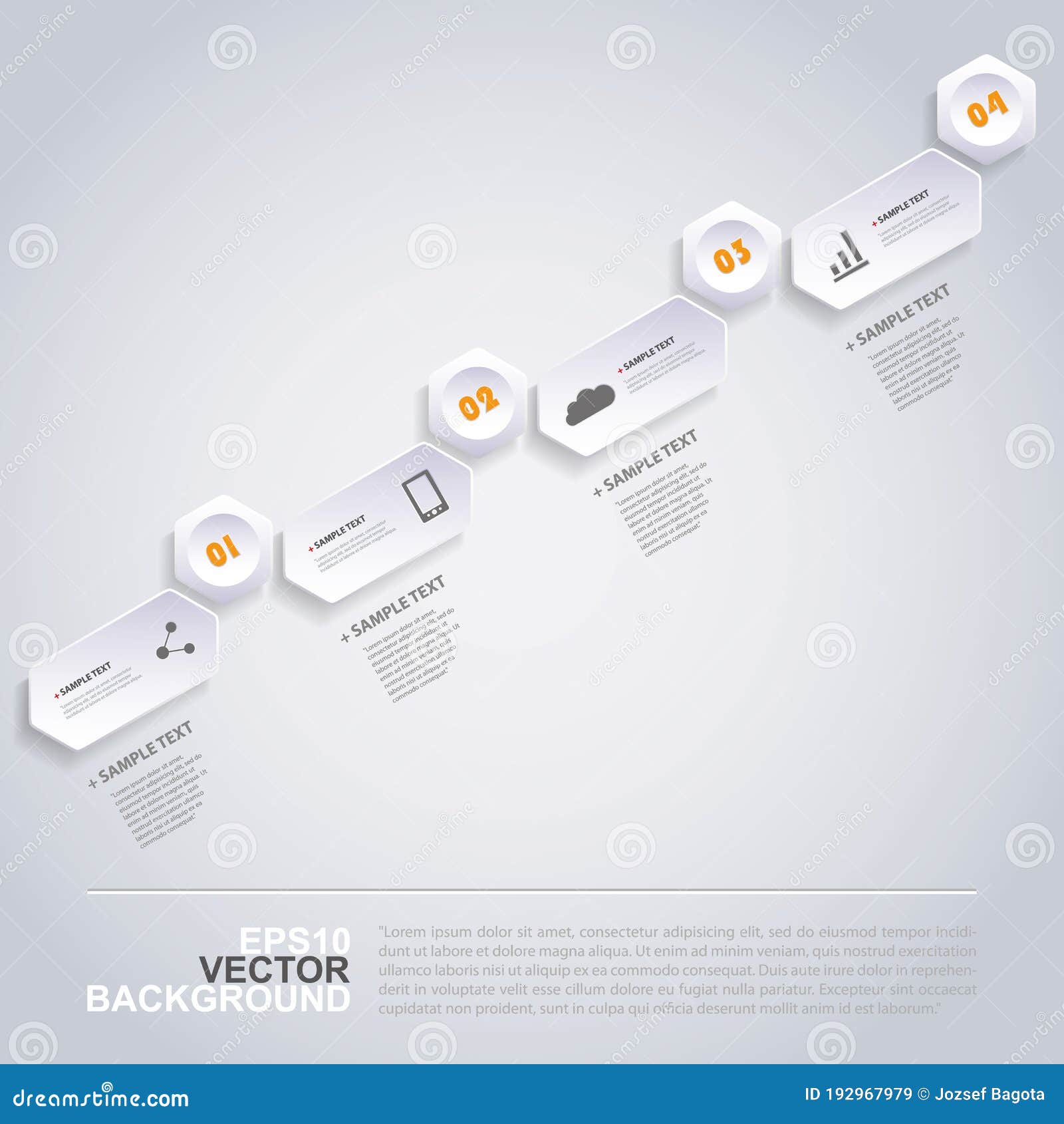 Infographic Concept with Hexagons - Flow Chart Design - Timeline Stock ...