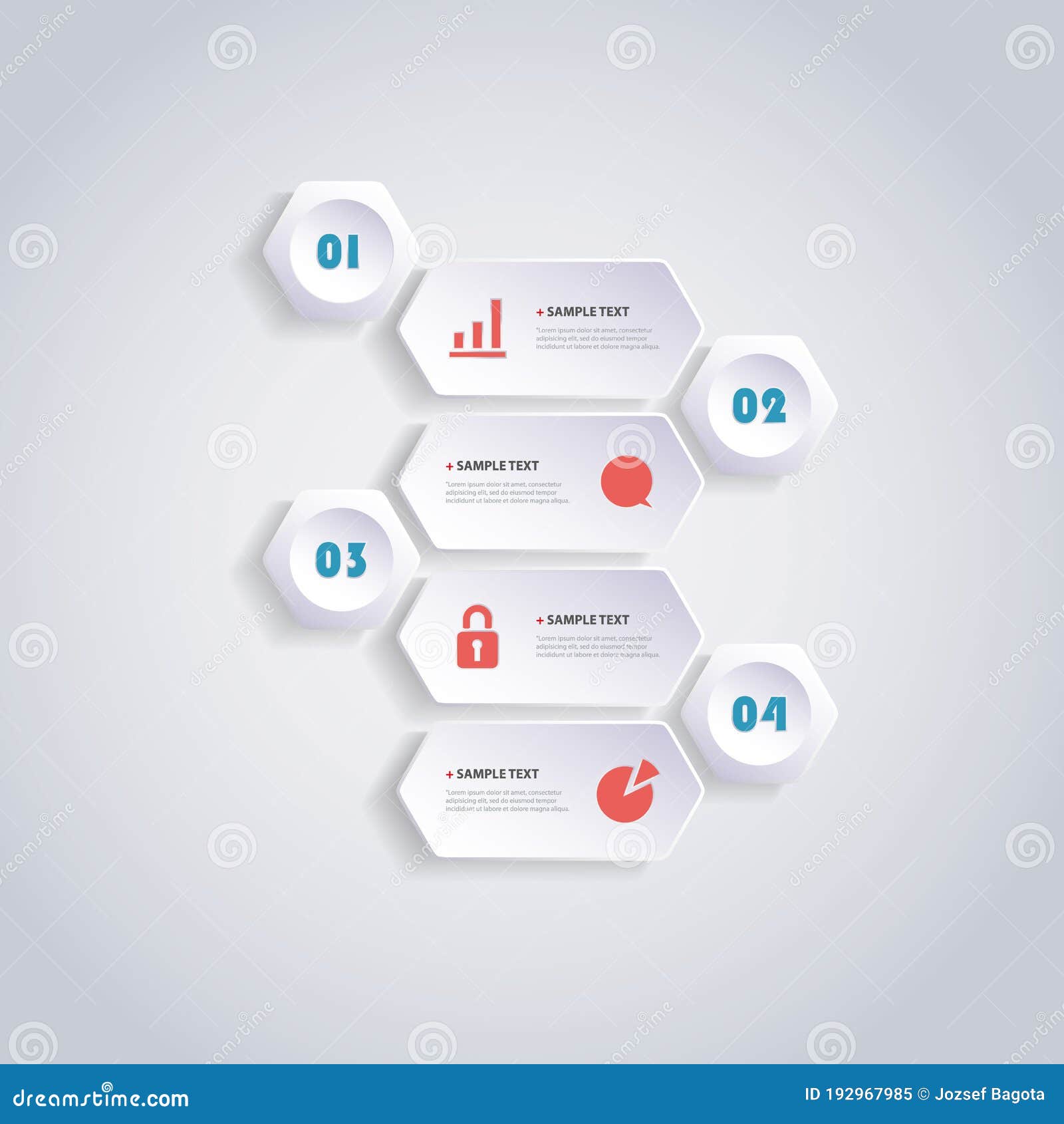Infographic Concept with Hexagons - Flow Chart Design - Timeline Stock ...