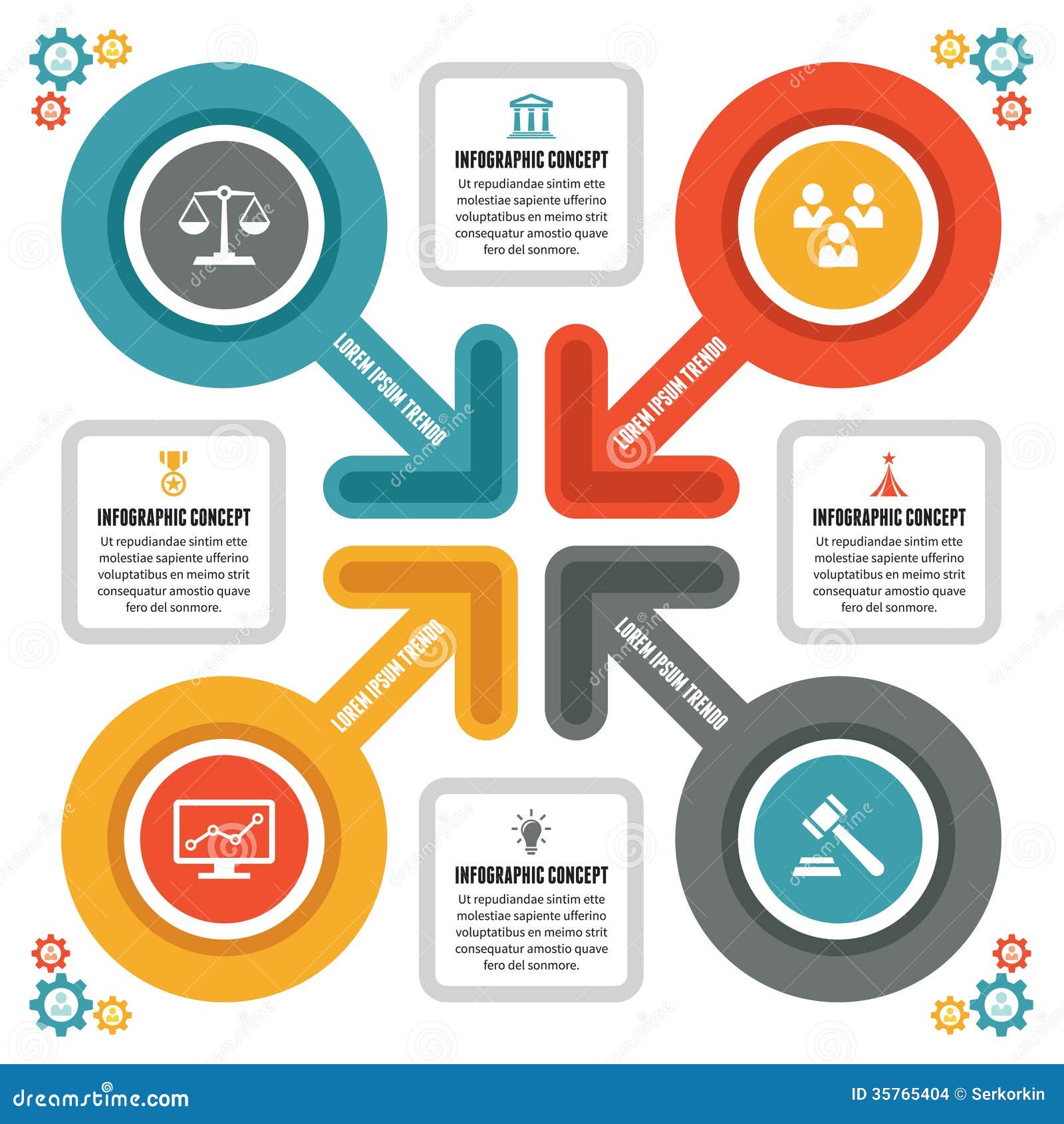 Infographic Concept - Vector Scheme with Icons Stock Vector ...