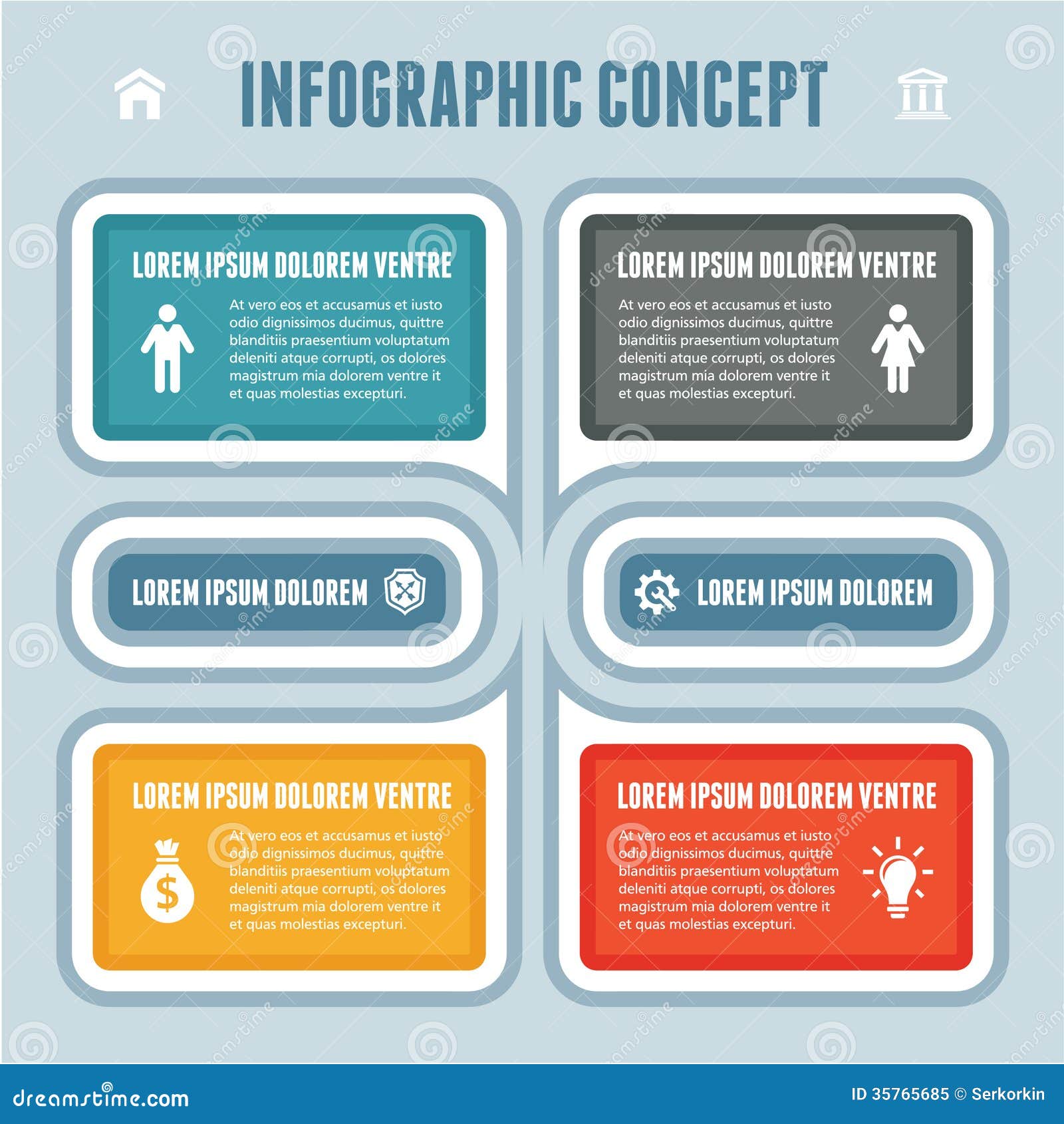 Infographic Concept - Vector Scheme with Icons Stock Vector ...