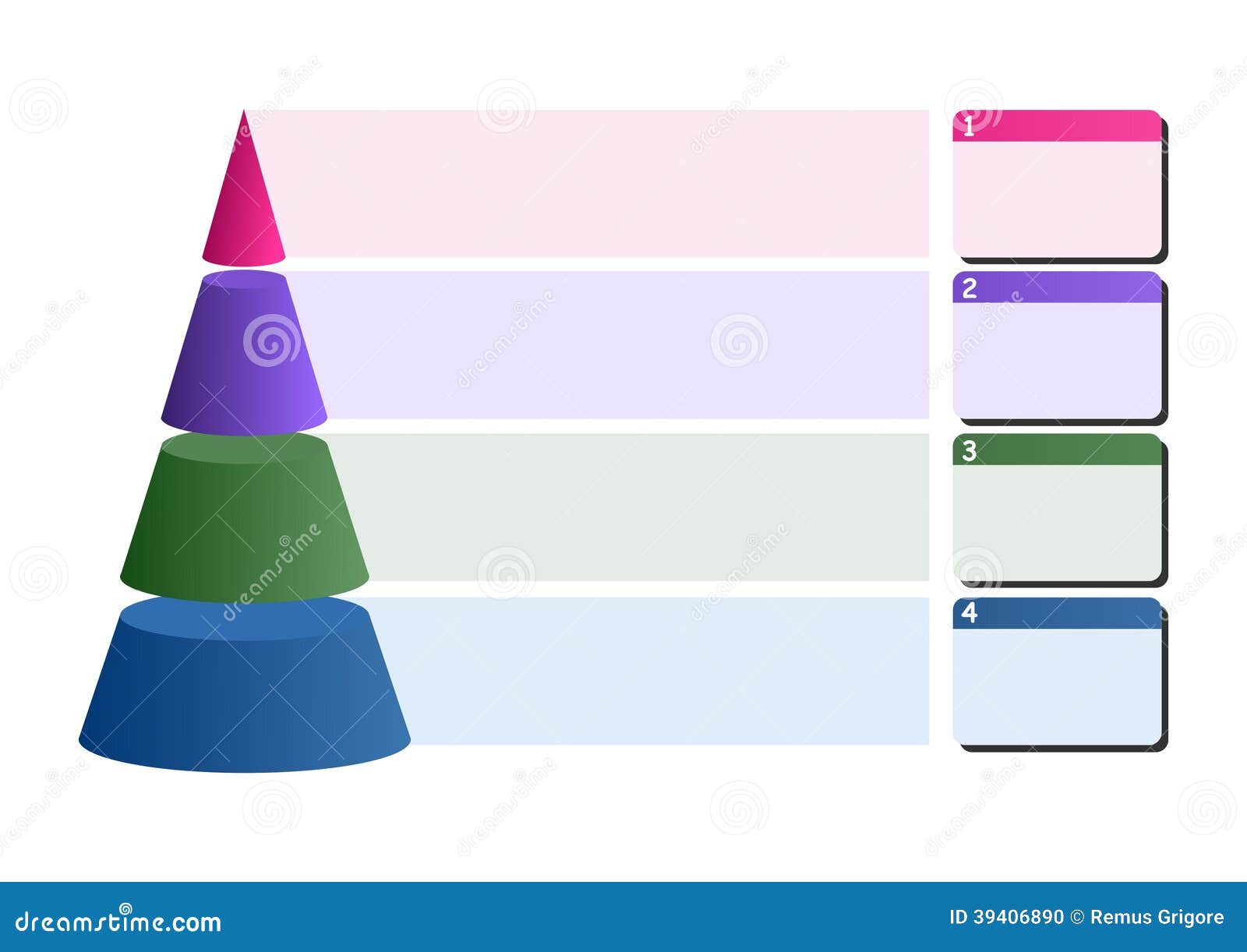 3D Infographic Cone Chart, Graph. Vector Illustration | CartoonDealer ...