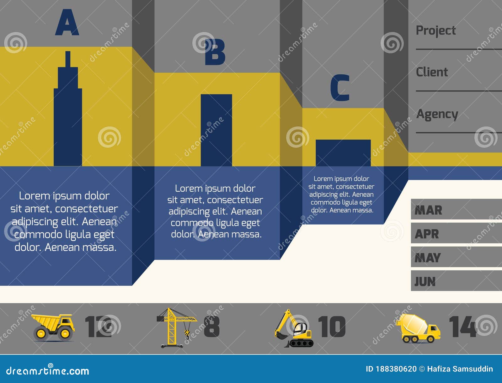 Infographic of Construction Machines. Vector Illustration Decorative ...
