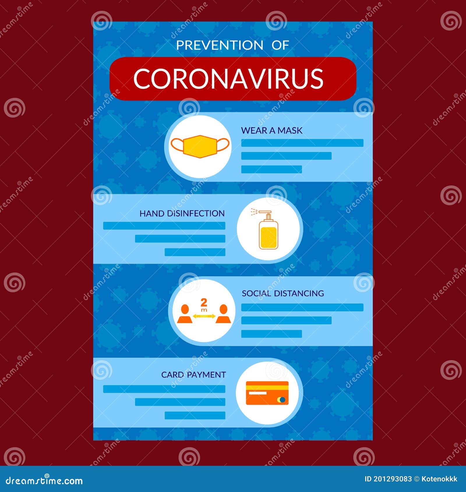 Infographic Coronavirus Infection Prevention Poster for Shops Stock ...