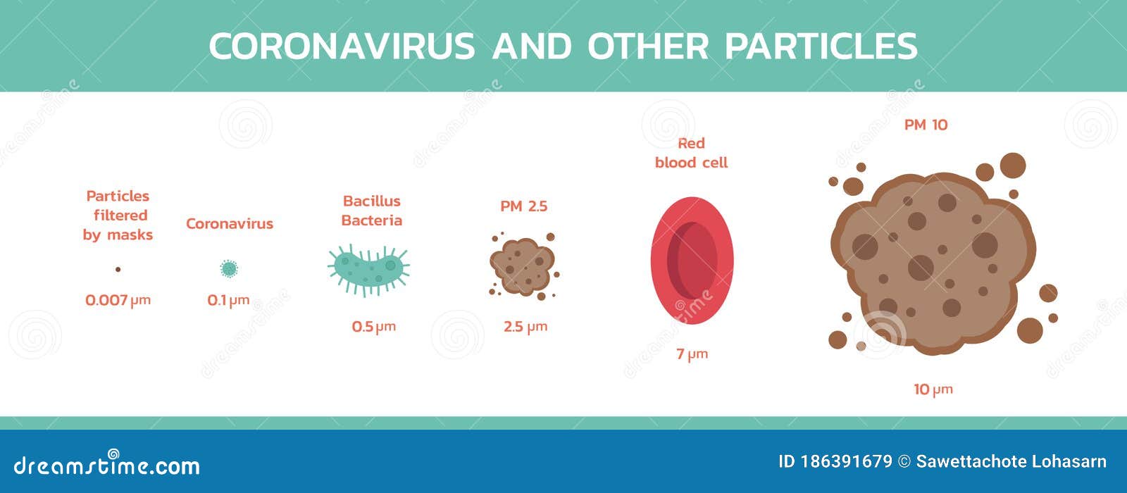 Infographic Coronavirus and Other Particles Stock Vector - Illustration ...