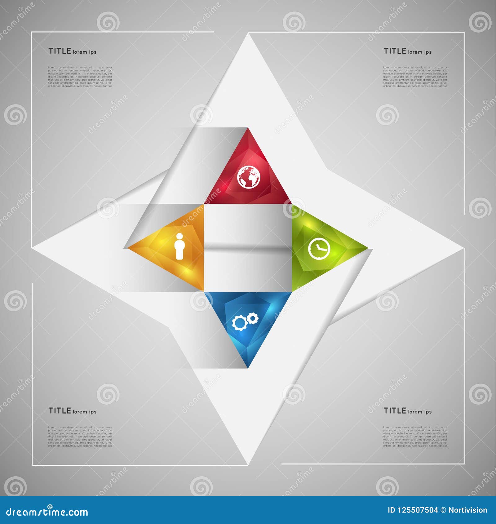 Infographic Crystal Triangles Stock Vector - Illustration of light ...