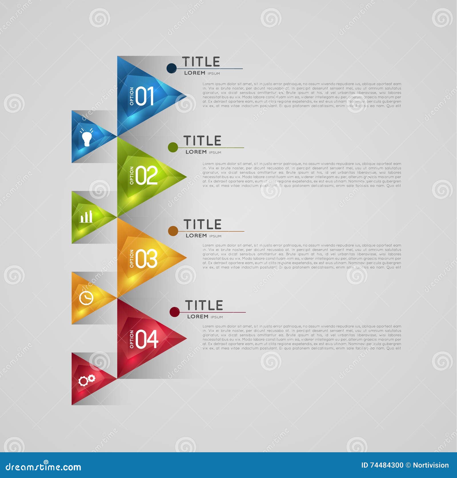 Infographic Crystal Triangles Stock Vector - Illustration of interface ...