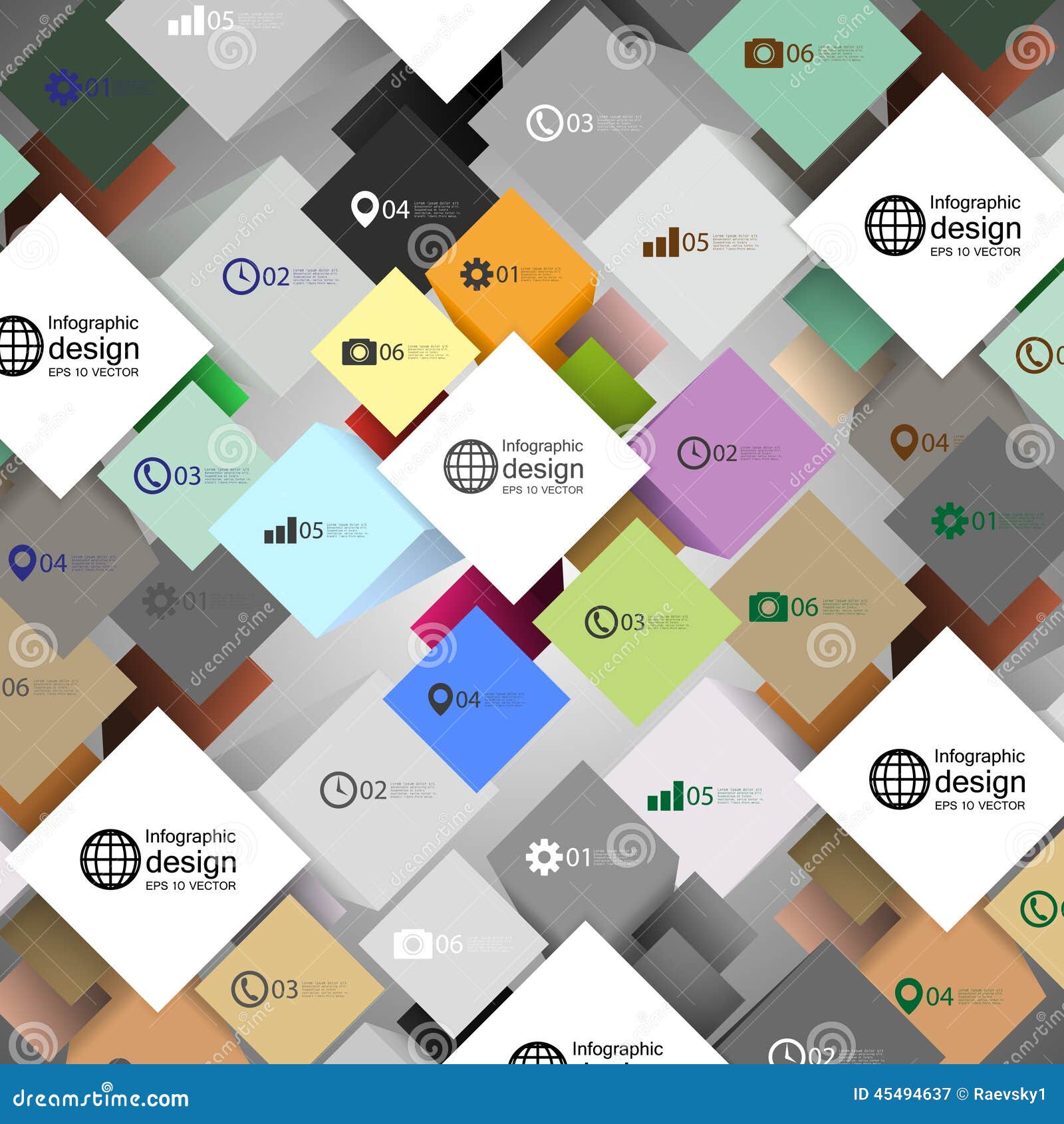 Infographic 3D Cube Diagram Chart, Graph. Cartoon Vector ...