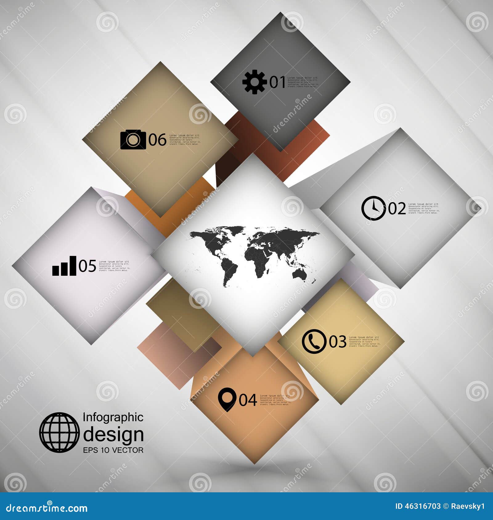 Infographic 3D Cube Diagram Chart, Graph. Cartoon Vector ...