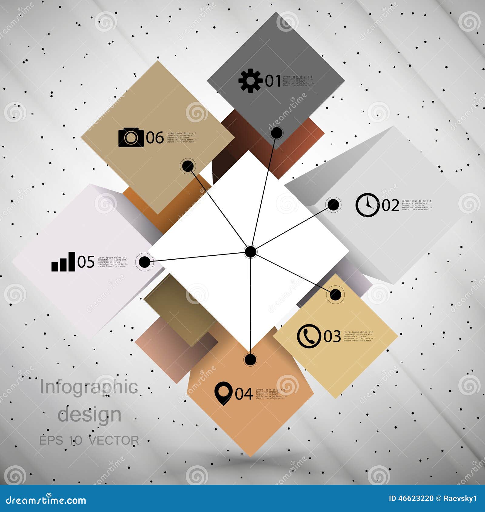 Infographic 3D Cube Diagram Chart, Graph. Cartoon Vector ...