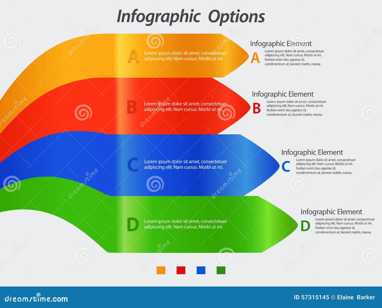 Infographic Curved Thin Line Timeline Template With Icons Vector ...