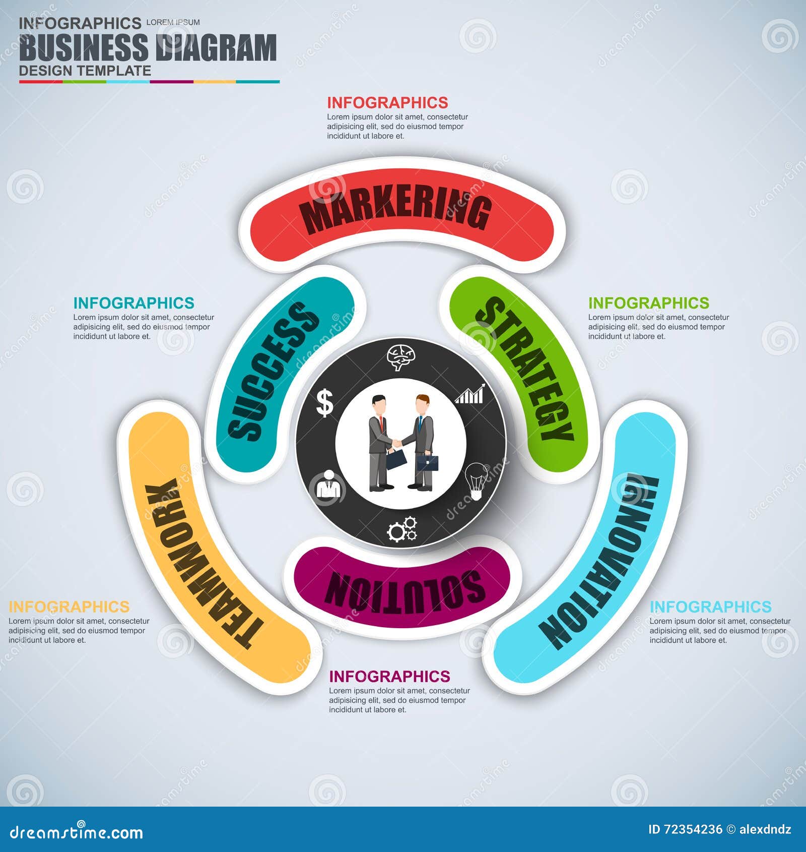 Infographic Cycle Diagram Vector Design Template Stock Vector ...