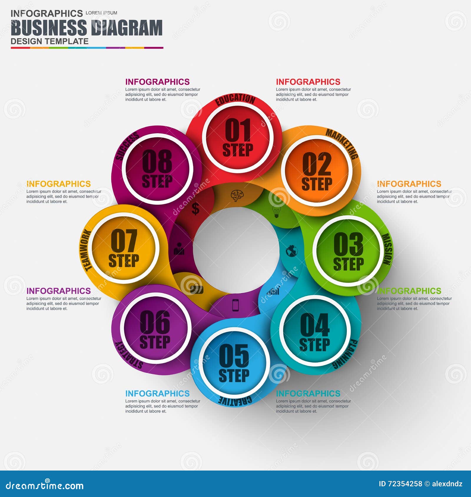 Infographic Cycle Diagram Vector Design Template Stock Vector ...