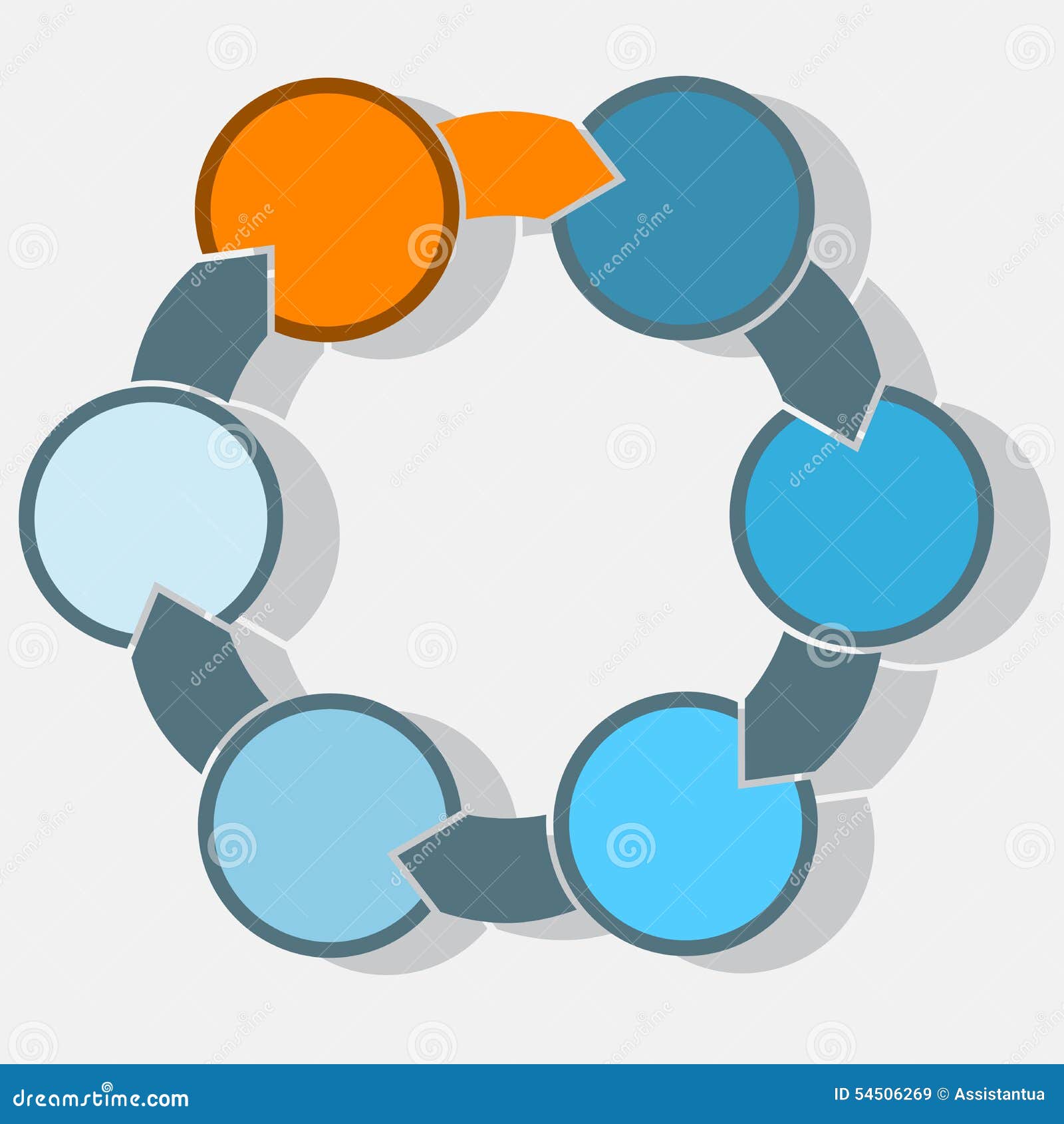 Infographic Cyclic Process with Text Areas , Six Positions Stock ...