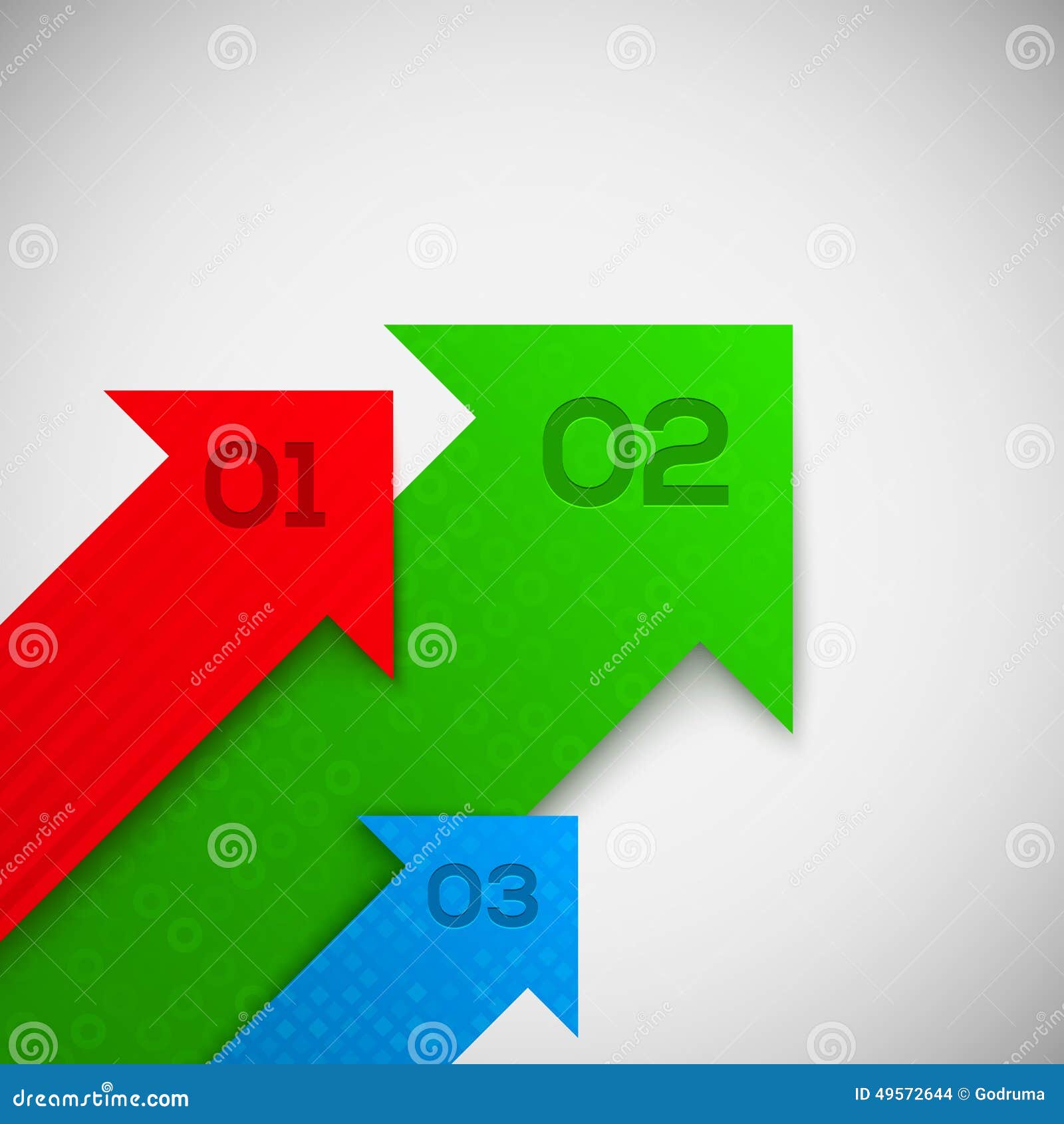 Infographic with 3D Arrows. Vector Stock Vector - Illustration of blue ...