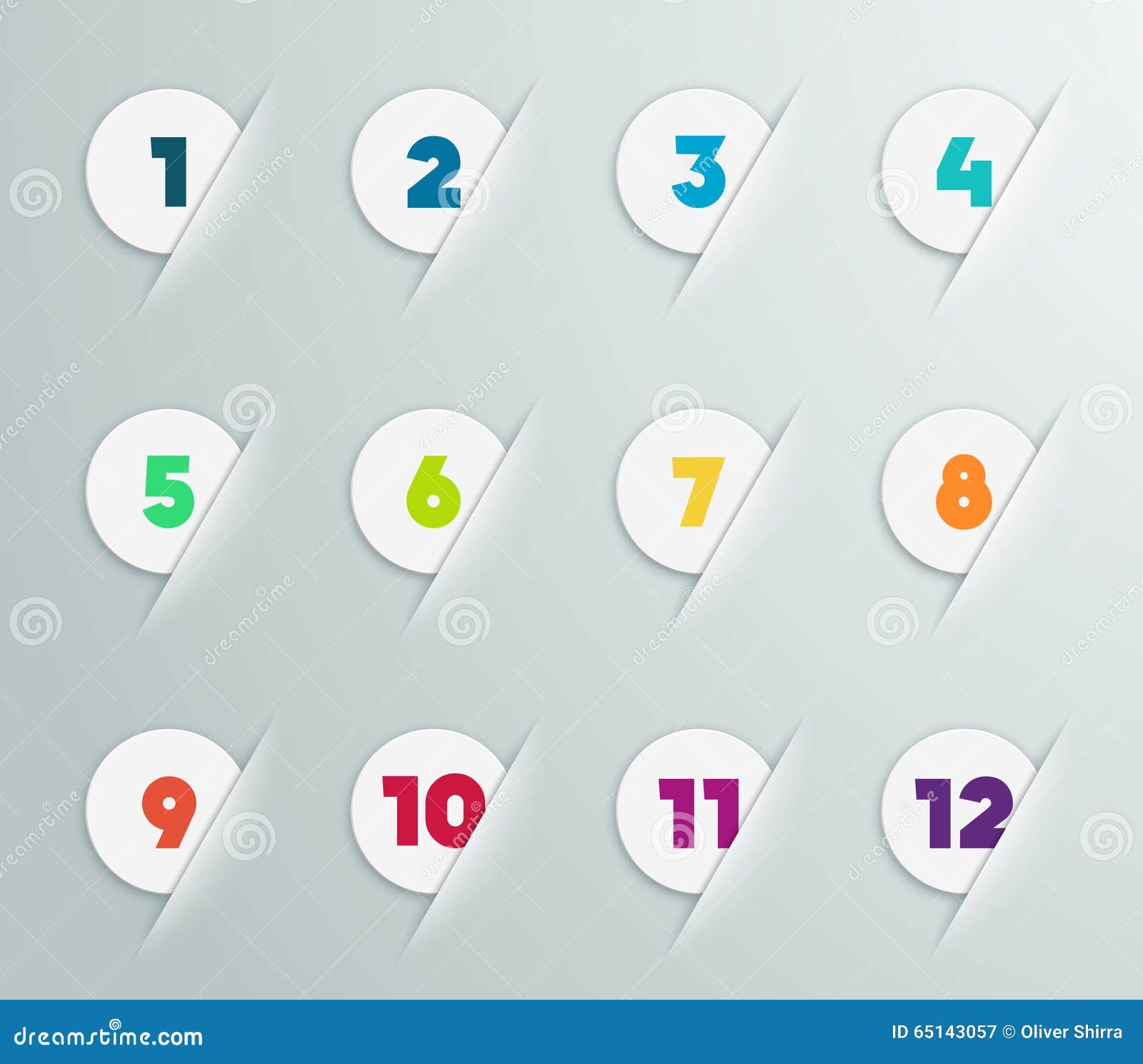 Colourful Numbered Hands Royalty-Free Illustration | CartoonDealer.com ...