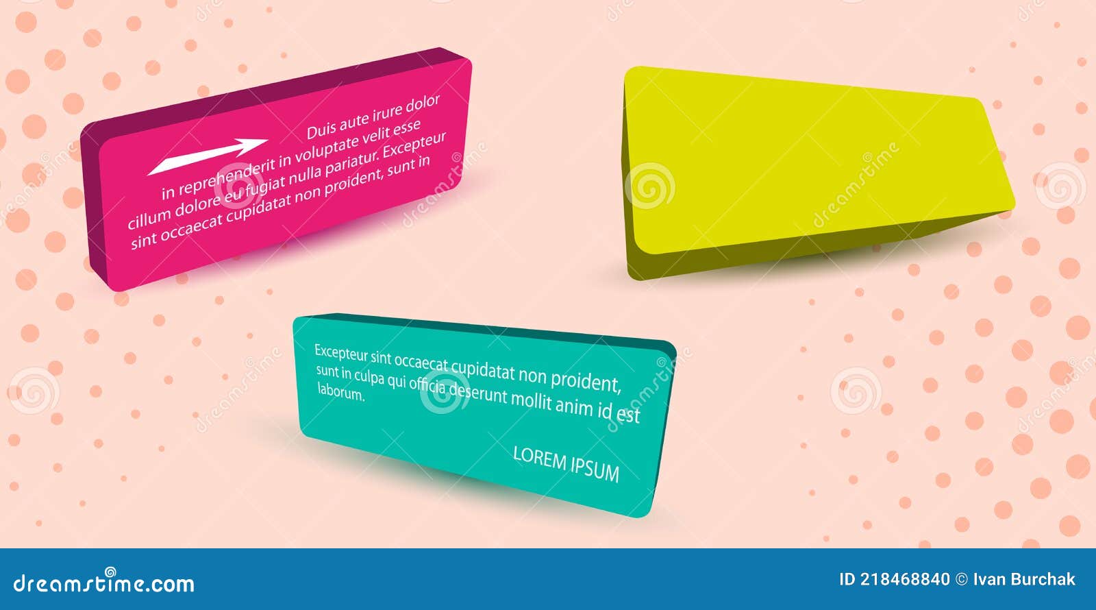 Infographic 3D Title Boxes Vector Stock Vector - Illustration of ...