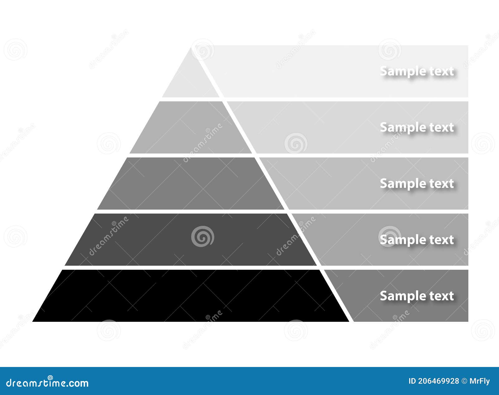 Infographic Dark Pyramid Chart, Editable Vector Illustration Stock ...