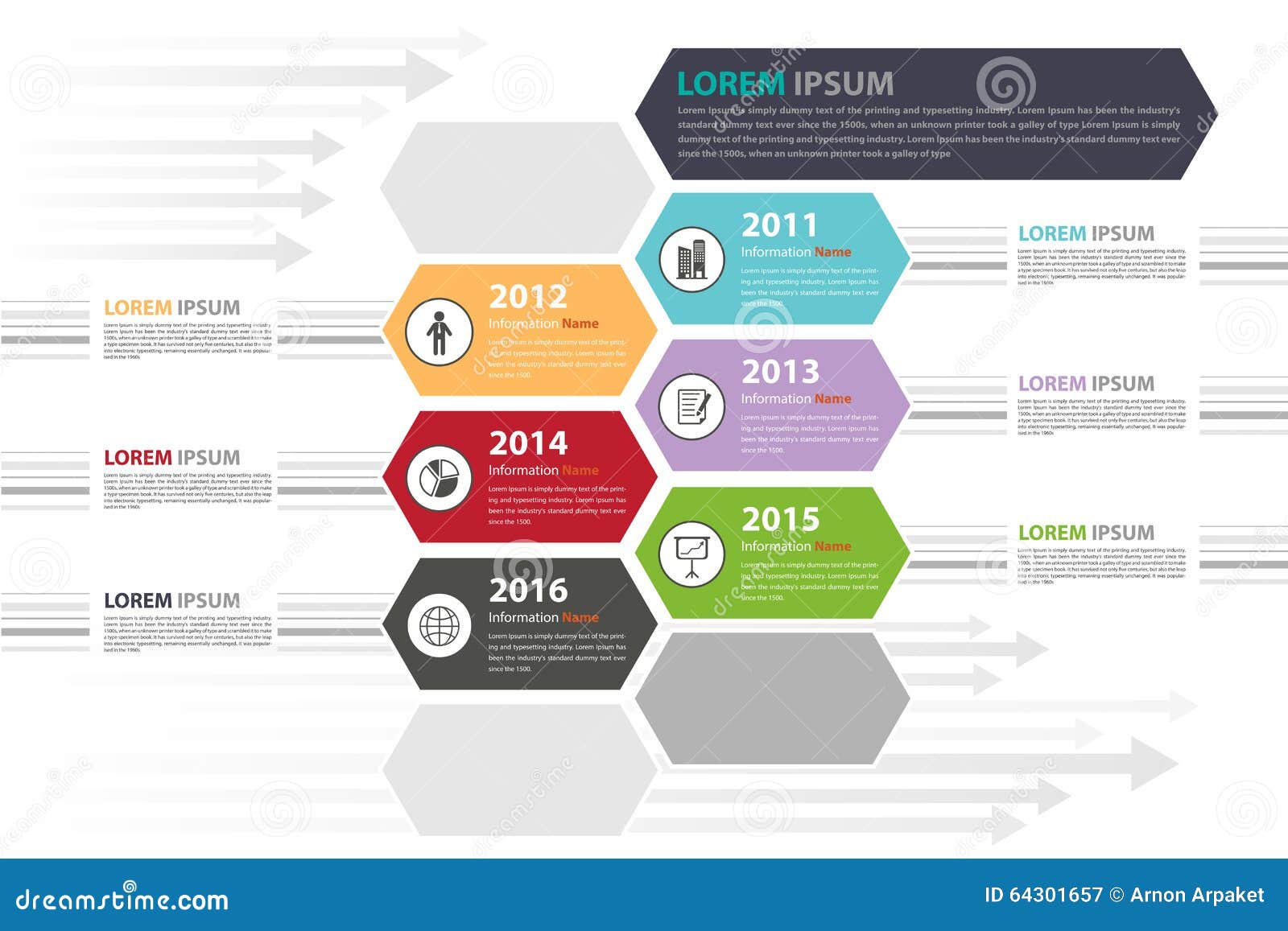 Infographic Darstellung Der Meilensteinzeitachse Vektor Abbildung ...