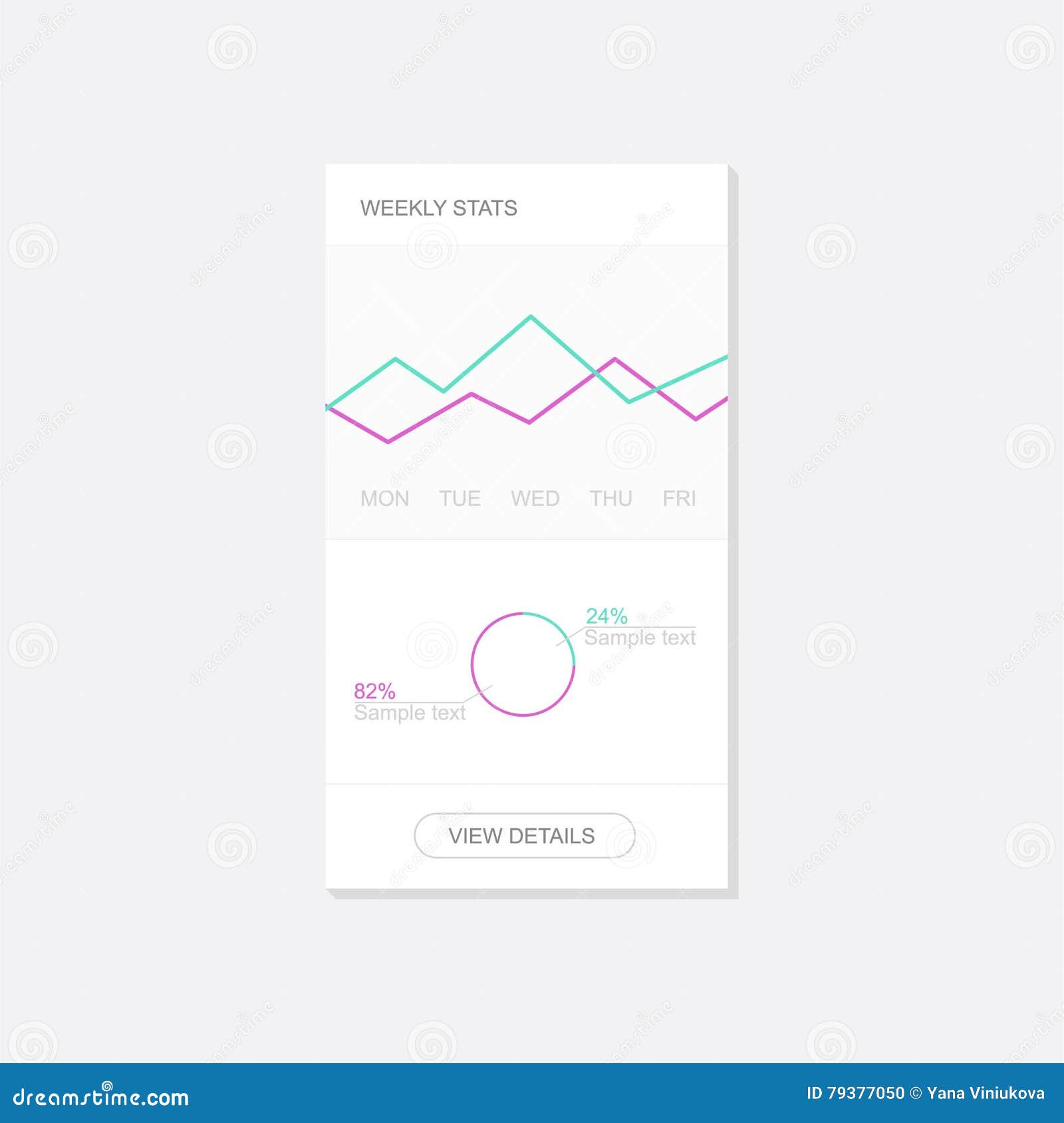 Infographic Dashboard Template With Flat Design Graphs And Charts ...