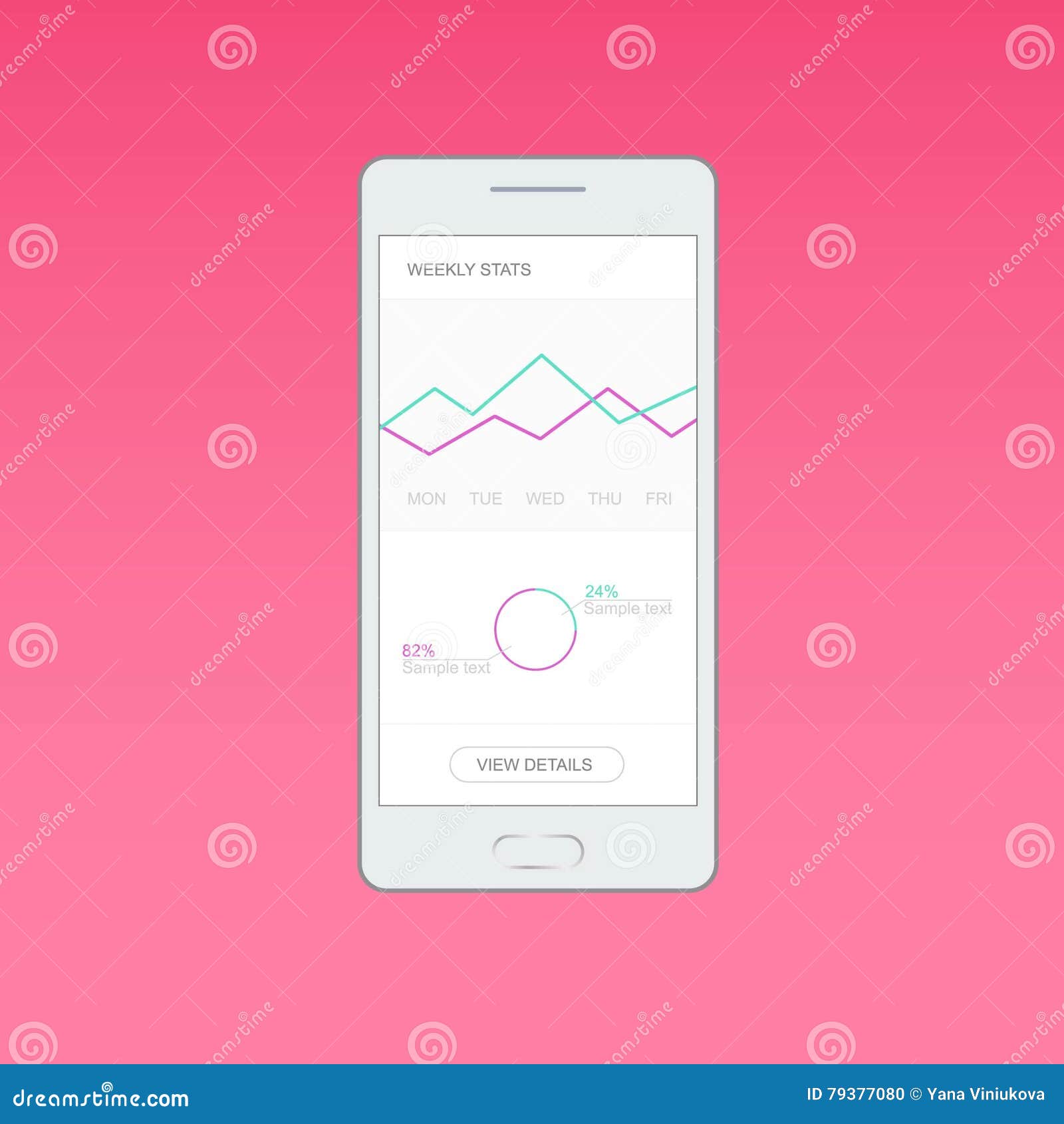 Infographic Dashboard Template With Flat Design Graphs And Charts ...