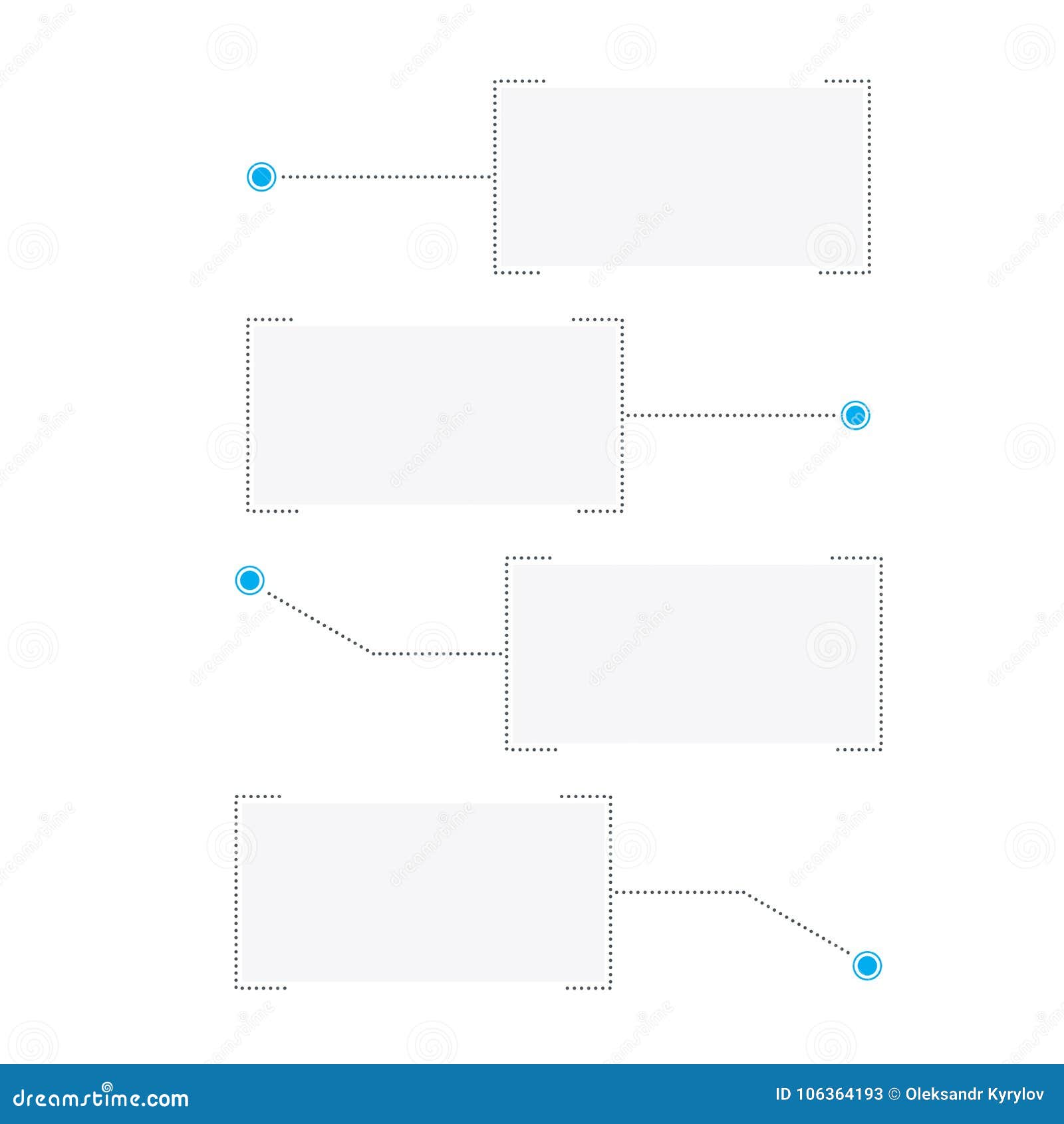 Infographic Dashed Text Frames Stock Illustration - Illustration of ...