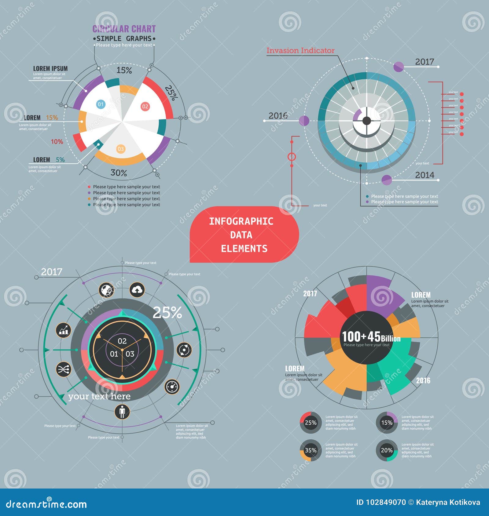 Infographic data elements stock vector. Illustration of continent ...