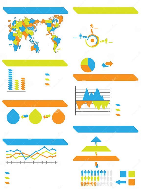 Infographic Demographic Elements Chart and Graphic Toy Stock Vector ...