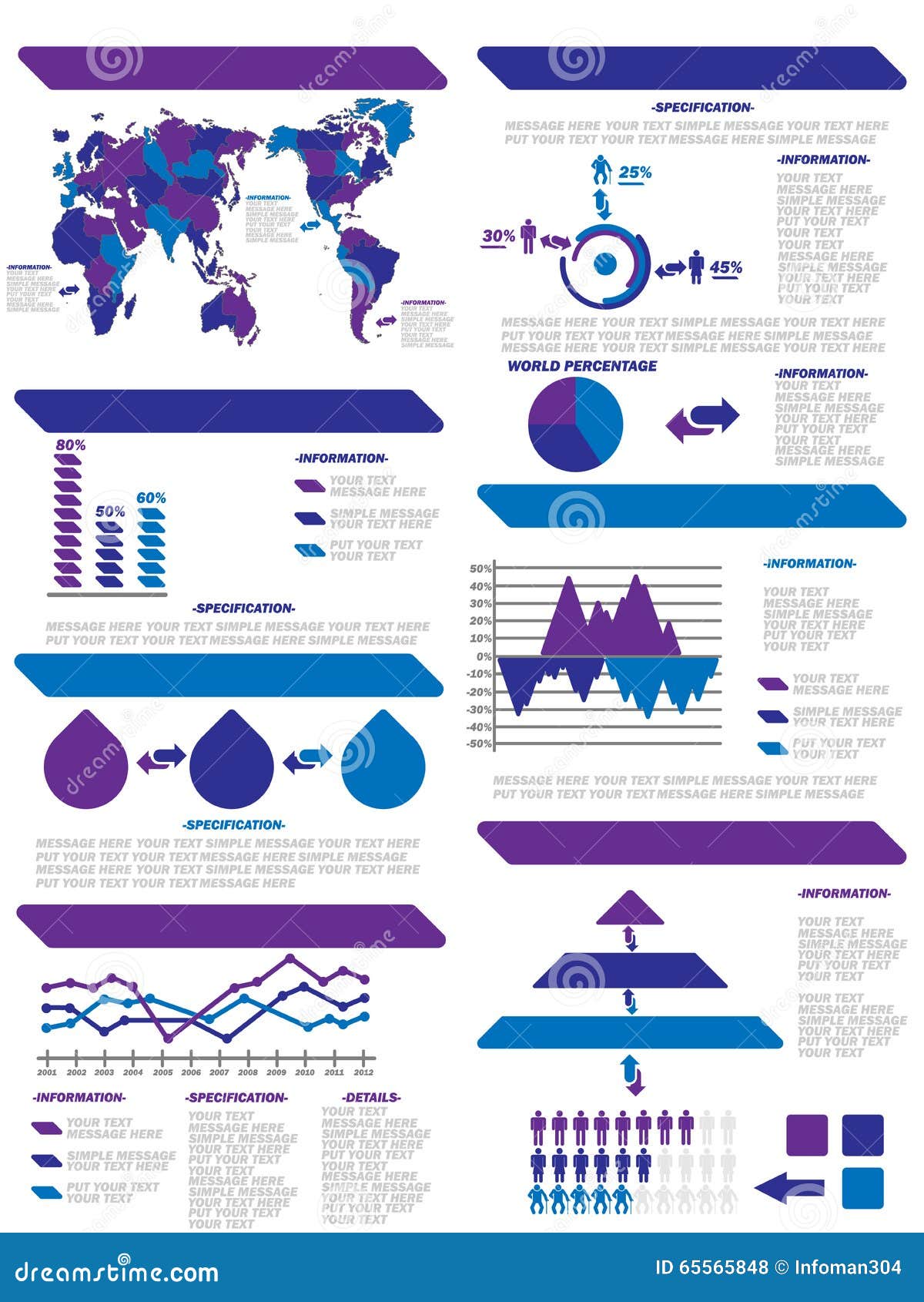 Infographic Demographic Elements Chart and Graphic Stock Vector ...