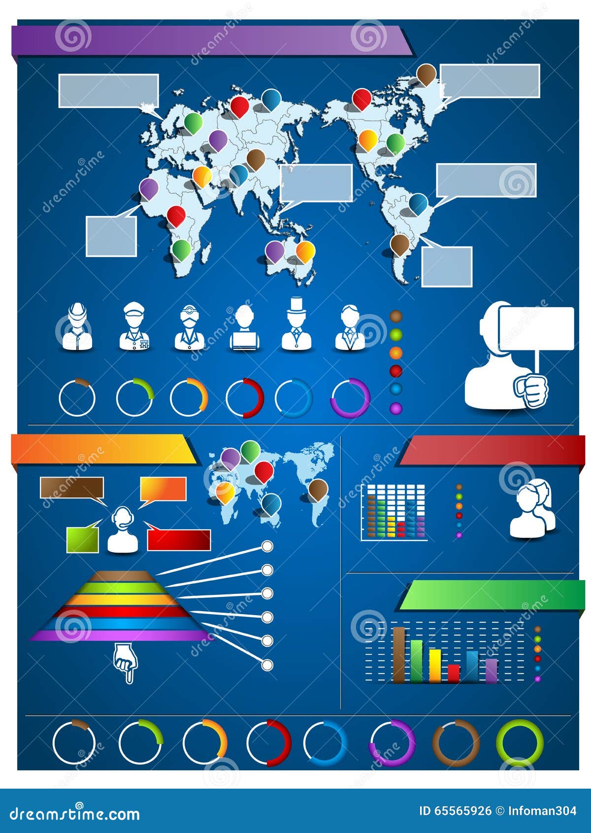 Infographic Demographic Elements Chart and Graphic Stock Vector ...