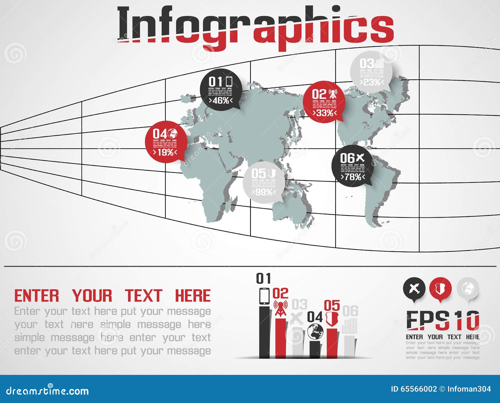 Infographic Demographic Elements Chart and Graphic Stock Vector ...