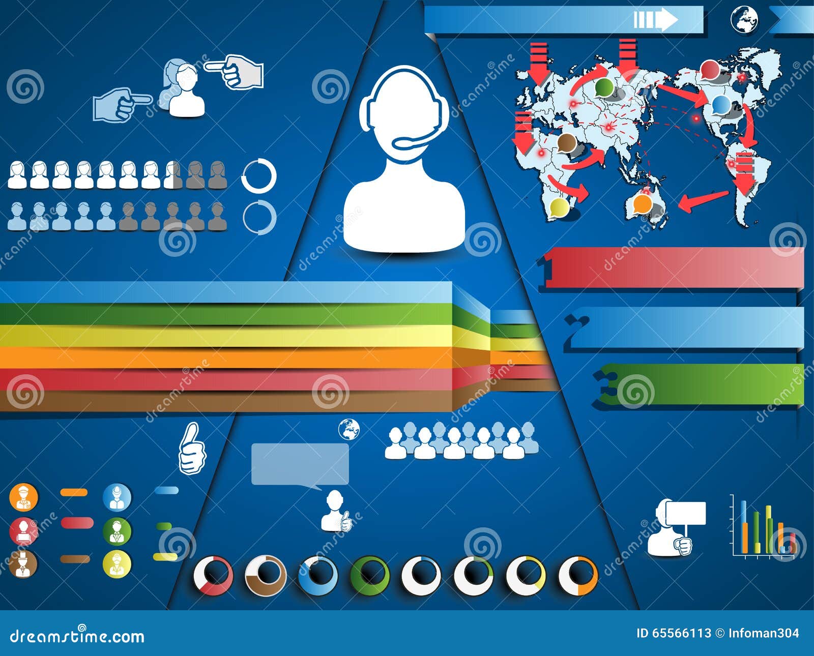 Infographic Demographic Elements Chart and Graphic Stock Vector ...