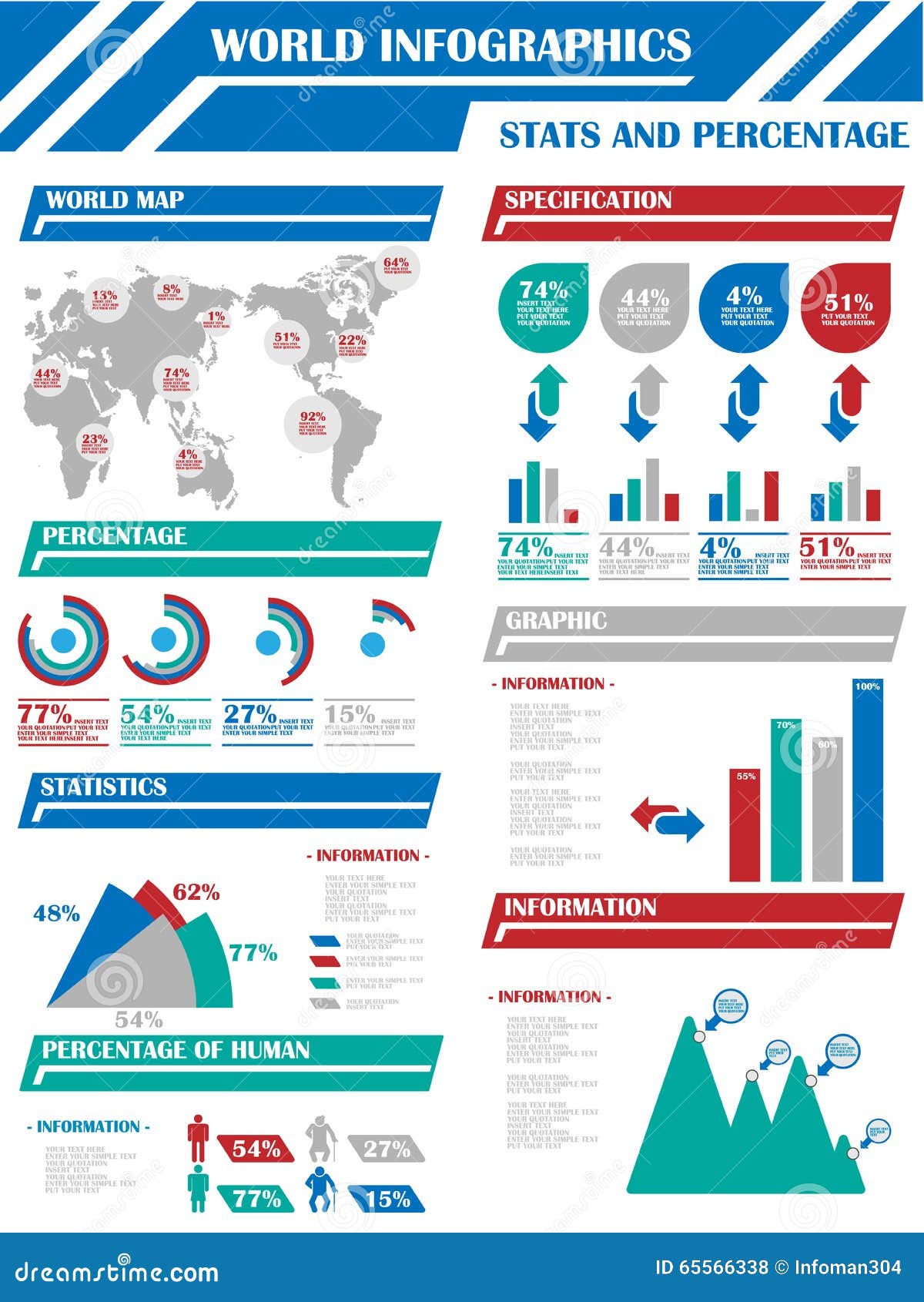 Infographic Demographic Elements Chart and Graphic Stock Vector ...