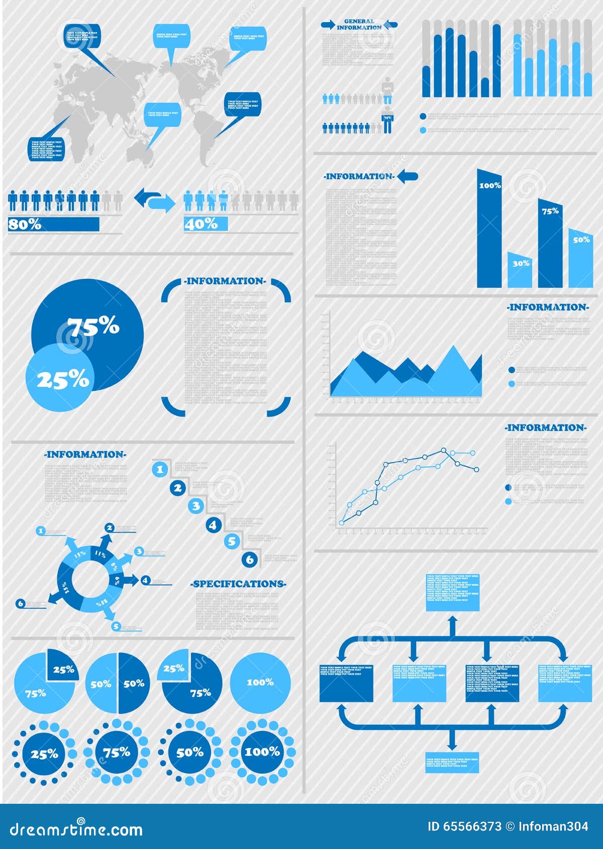 Infographic Demographic Elements Chart and Graphic Stock Vector ...