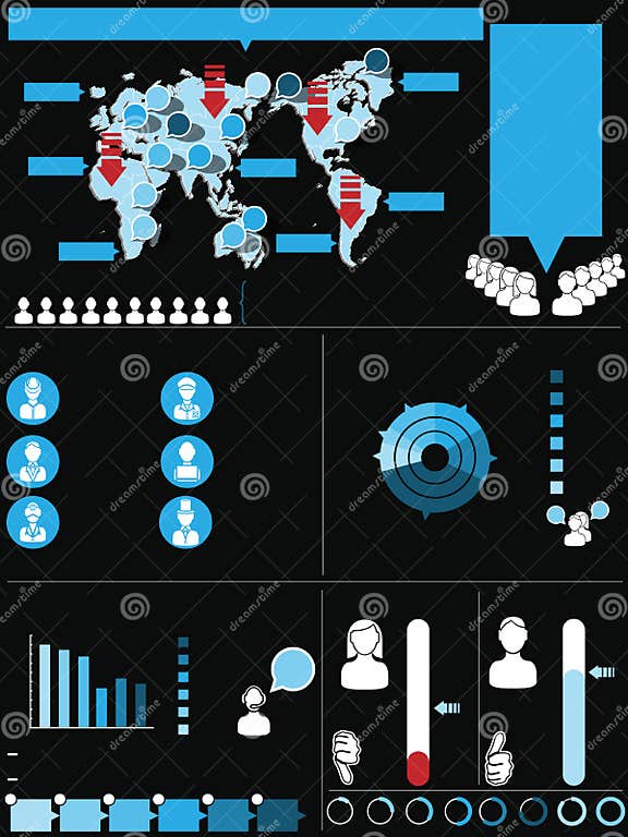 Infographic Demographic Elements Chart and Graphic Stock Vector ...