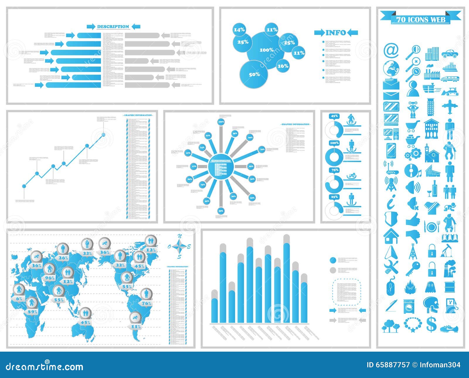 Infographic Demographic Elements Chart and Graphic Stock Vector ...