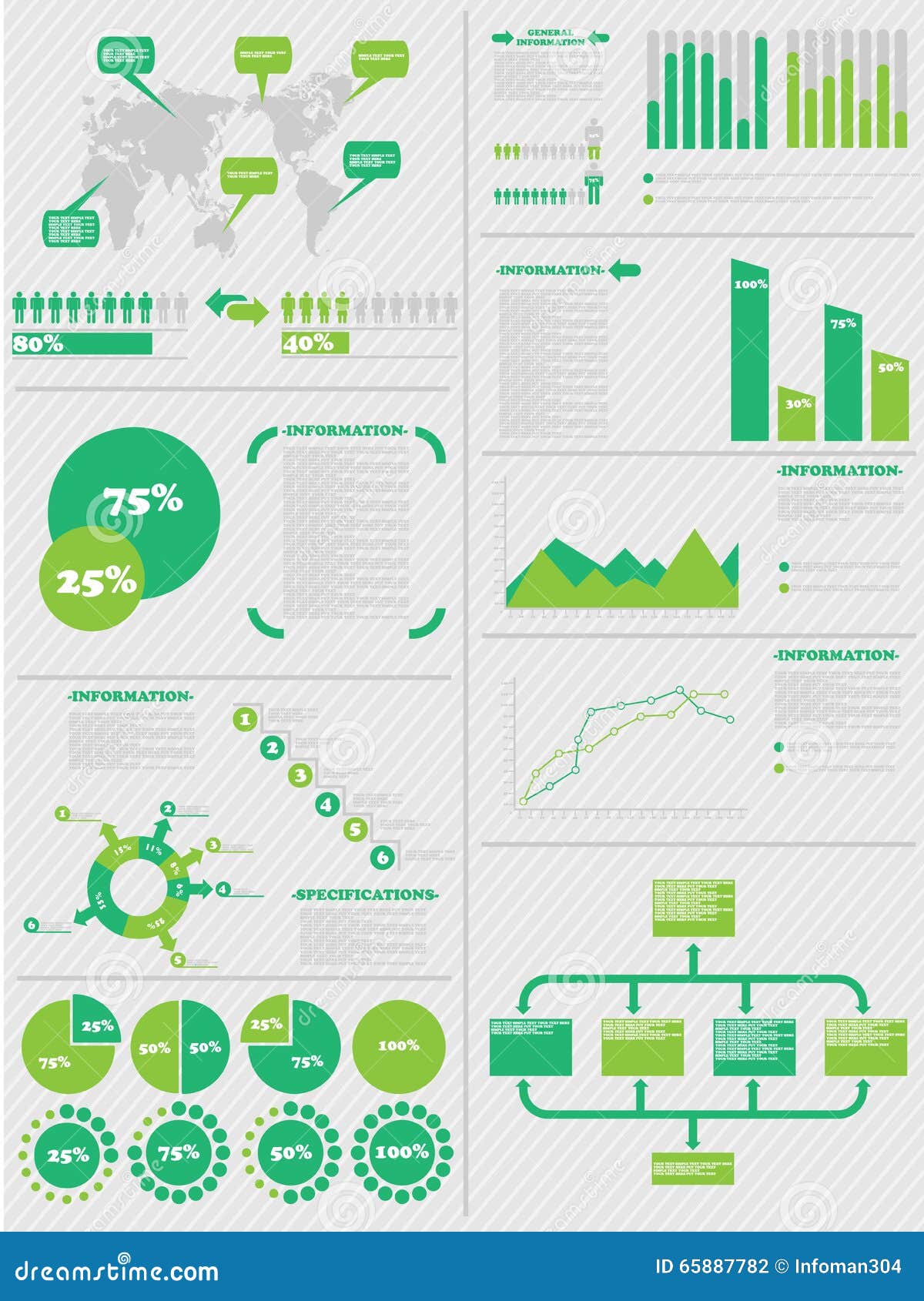 Infographic Demographic Elements Chart and Graphic Stock Vector ...