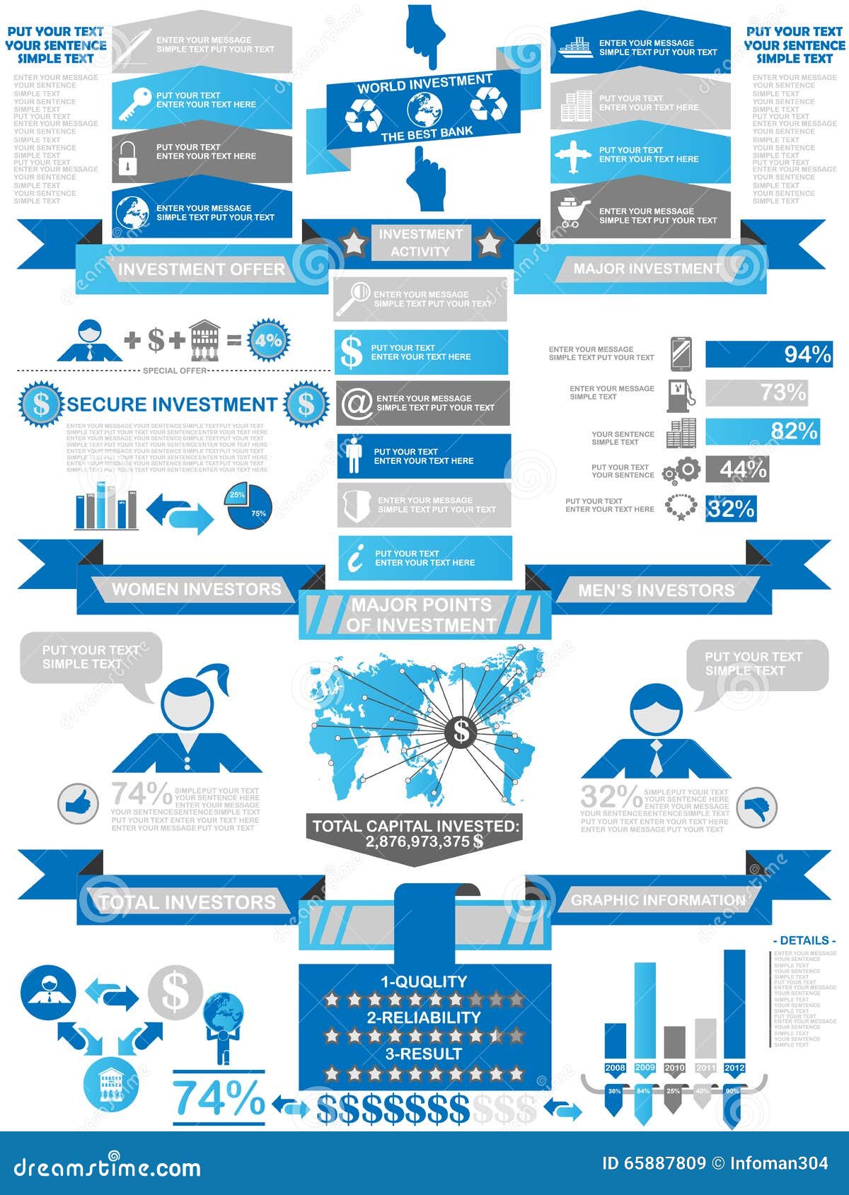 Infographic Demographic Elements Chart and Graphic Stock Vector ...