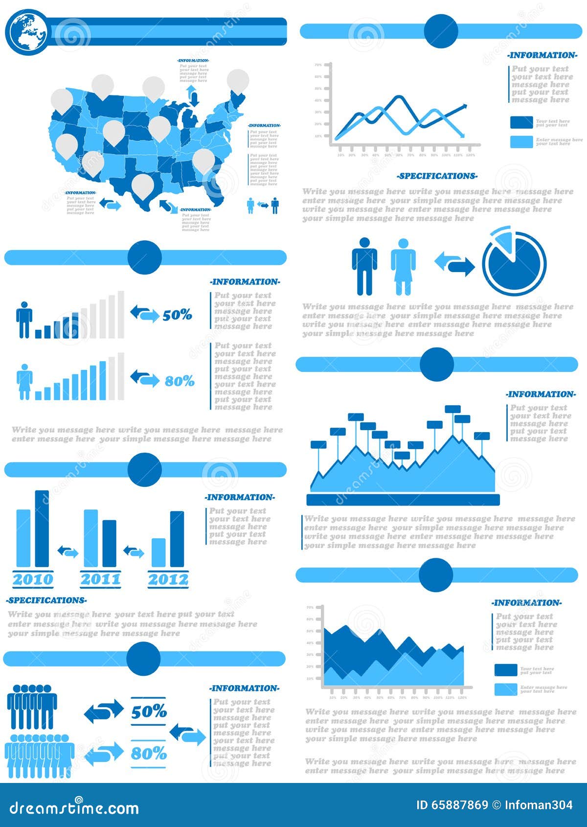 Infographic Demographic Elements Chart and Graphic Stock Vector ...