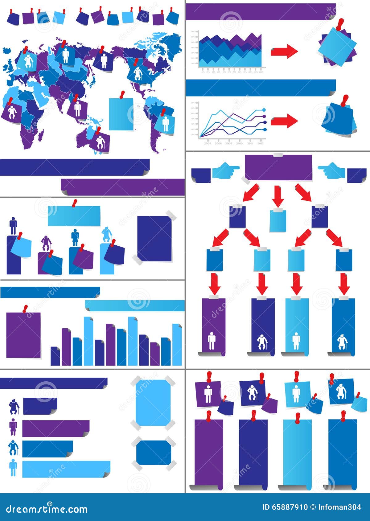 Infographic Demographic Elements Chart and Graphic Stock Vector ...