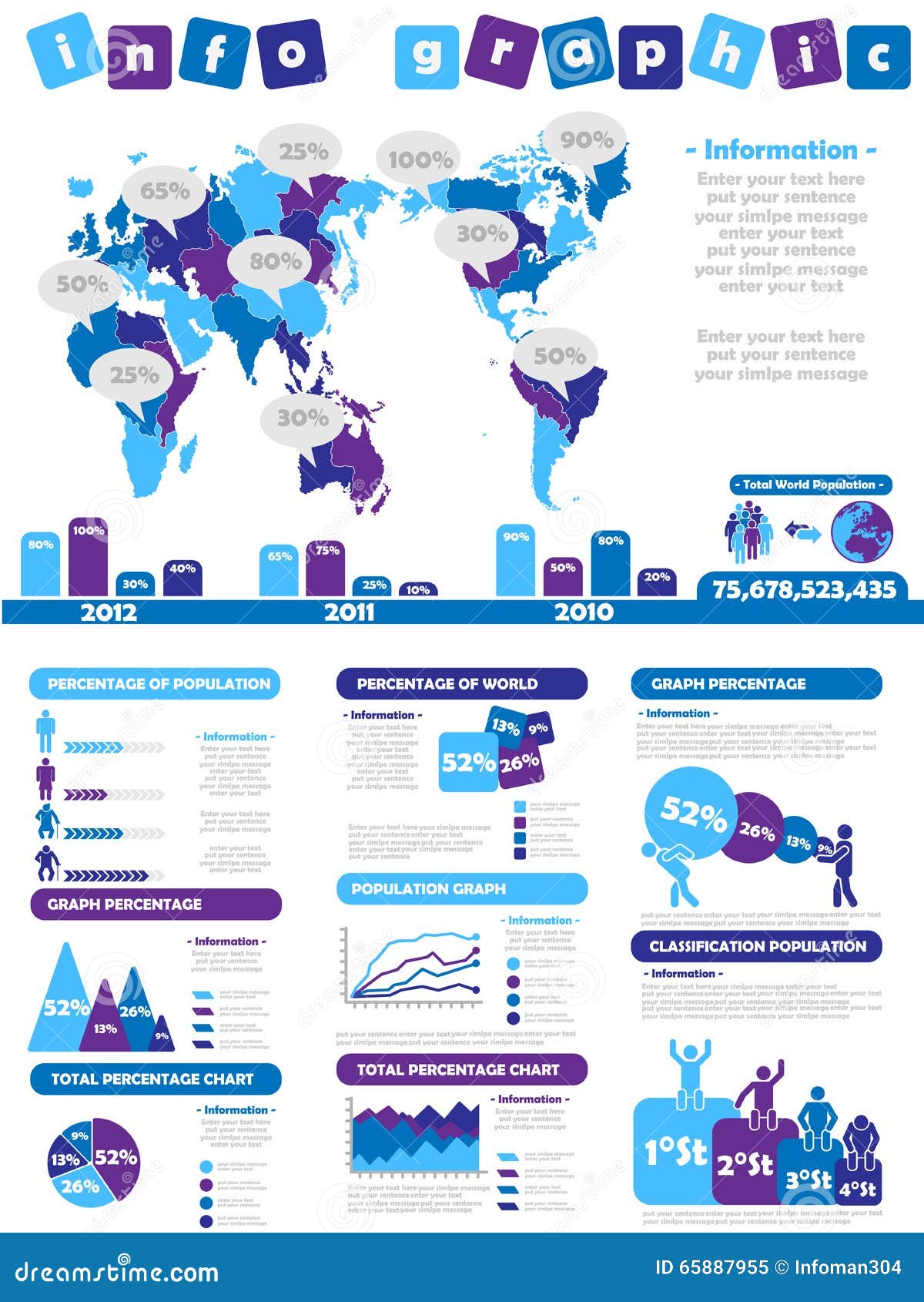 Infographic Demographic Elements Chart and Graphic Stock Vector ...