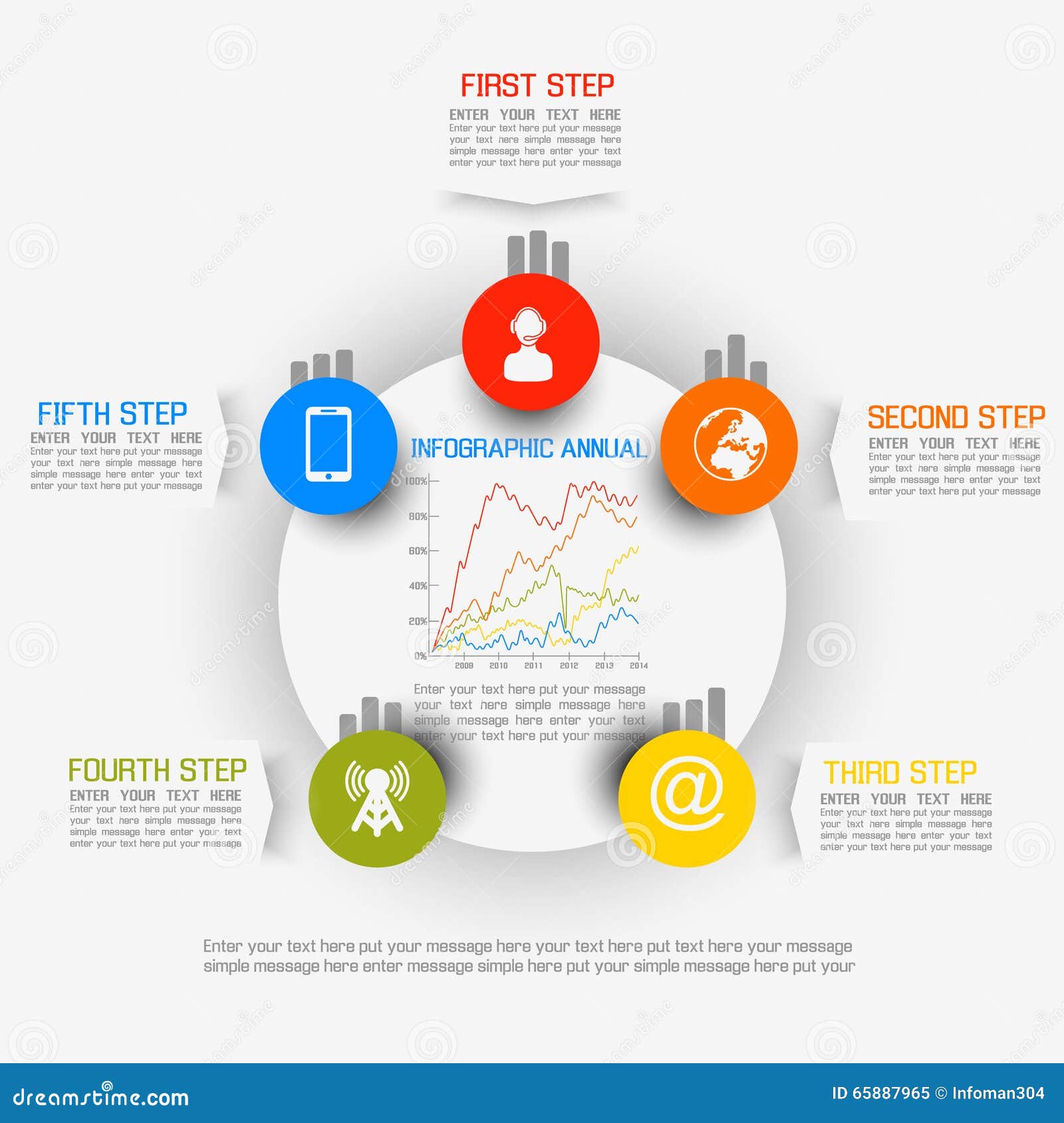 Infographic Demographic Elements Chart And Graphic Vector Illustration ...