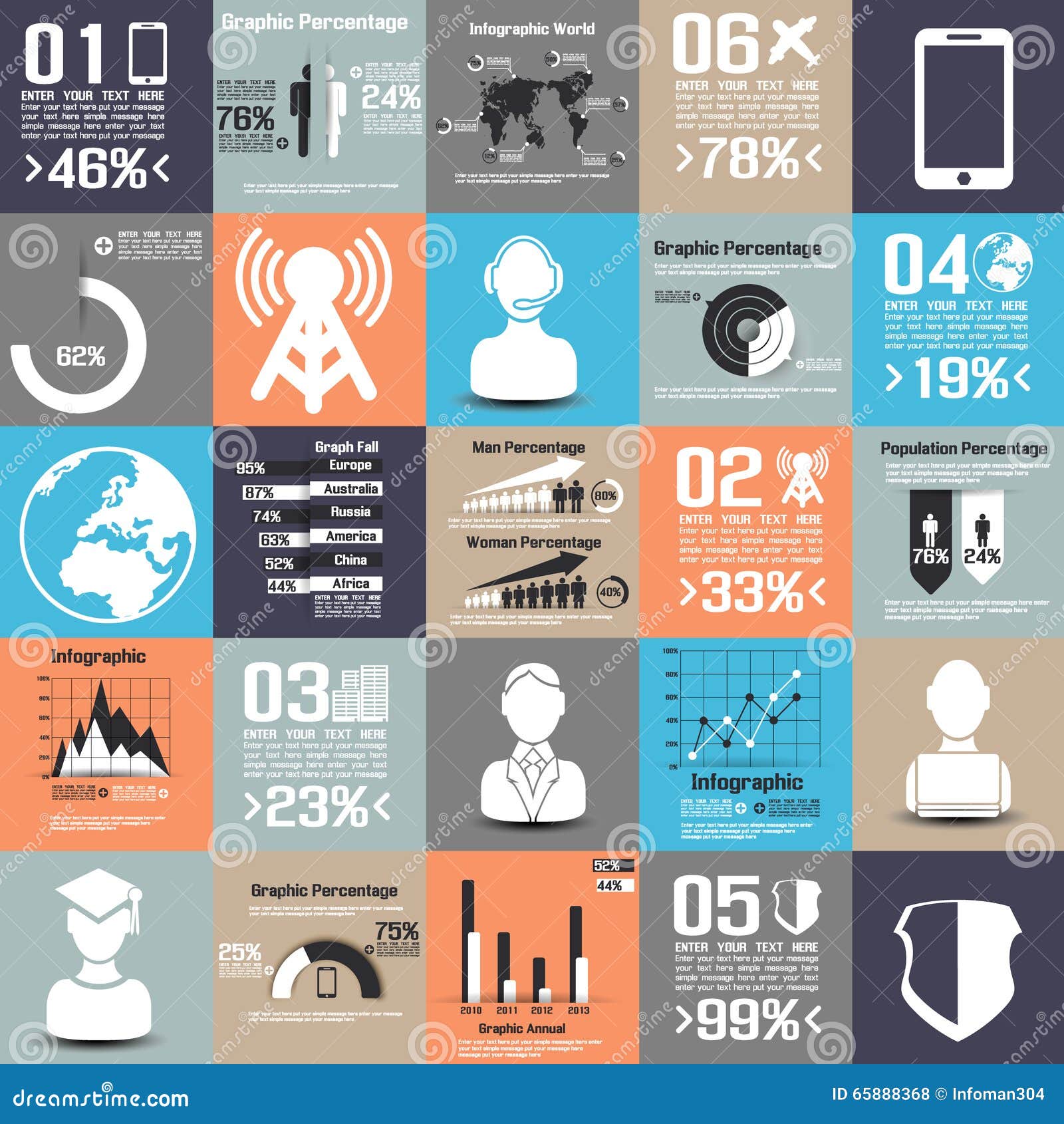 Infographic Demographic Elements Chart and Graphic Stock Vector ...