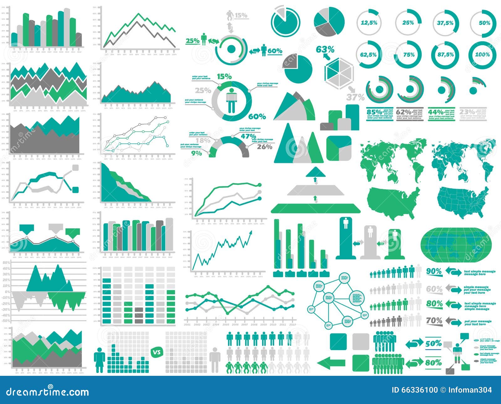 Infographic Demographic Elements Chart and Graphic Stock Vector ...
