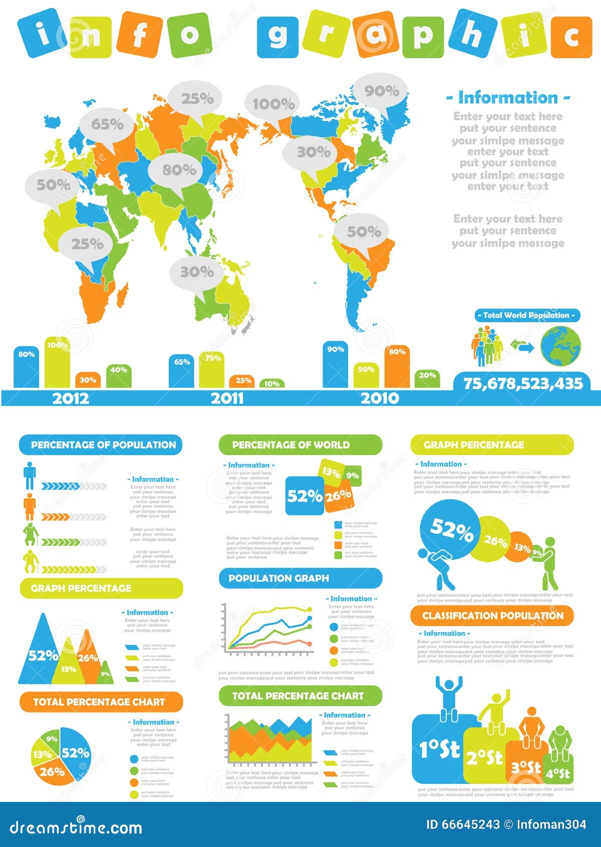 Infographic Demographic Elements Chart and Graphic Stock Vector ...