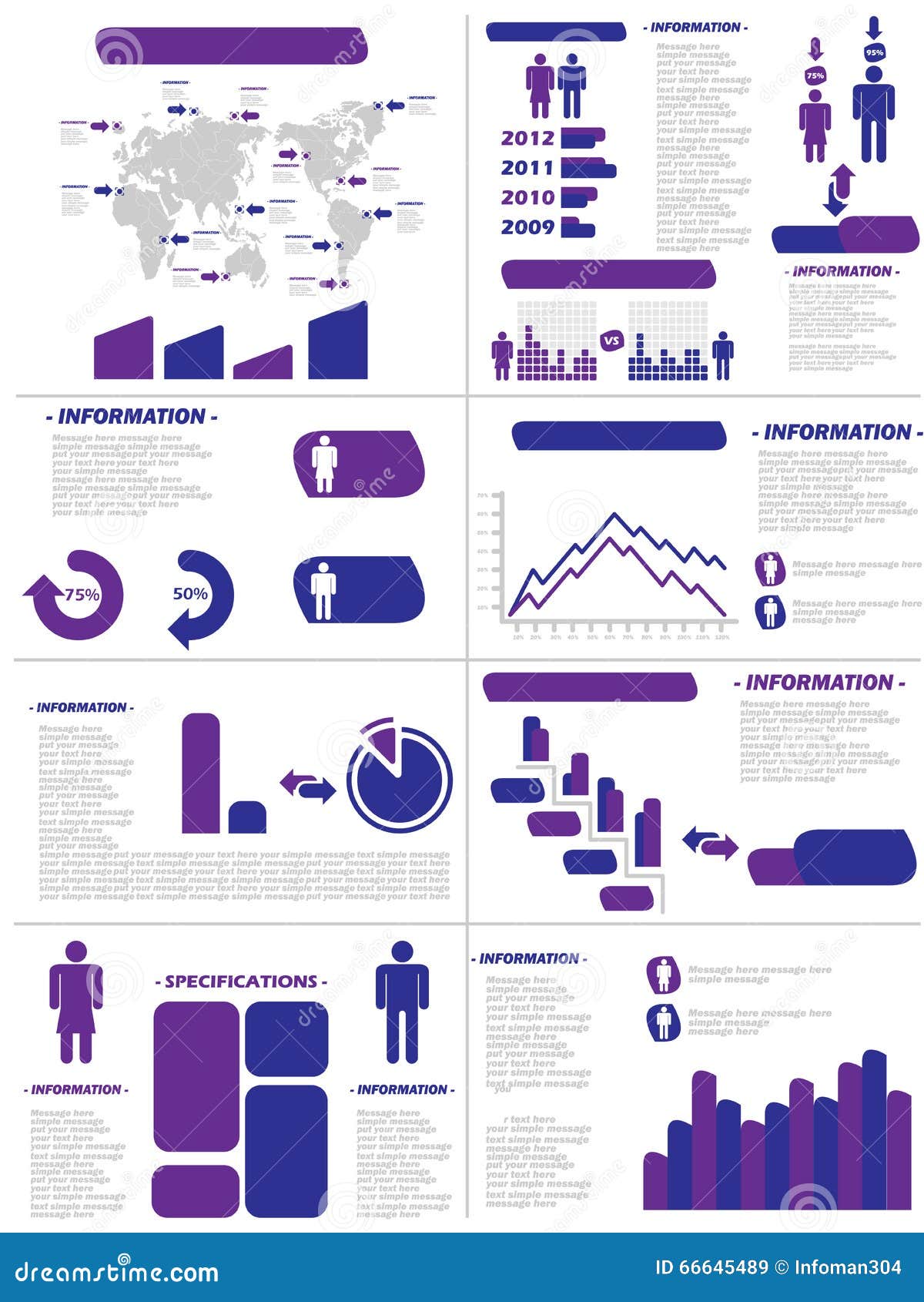 Infographic Demographic Elements Chart and Graphic Stock Vector ...