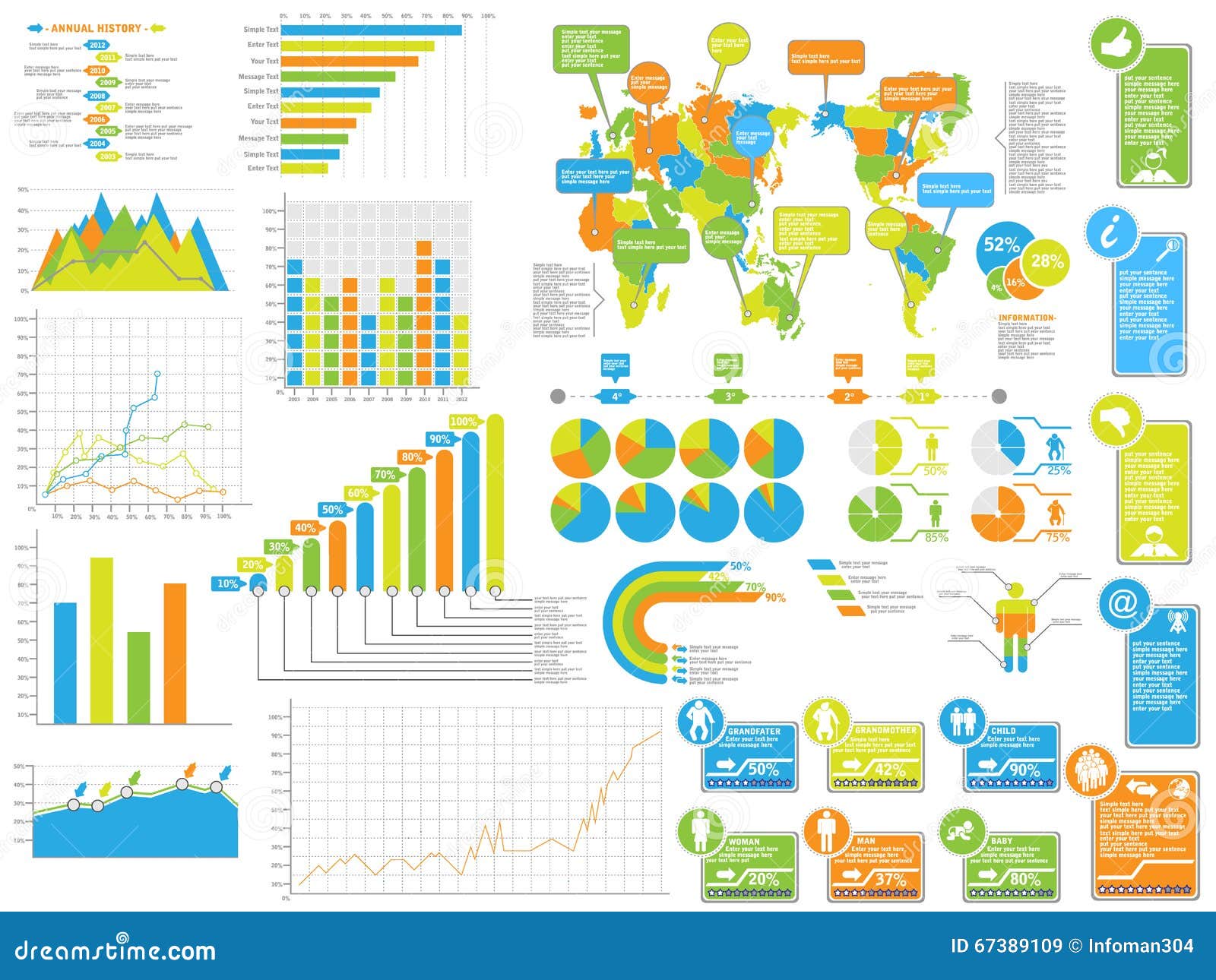 Infographic Demographic Elements Chart and Graphic Stock Vector ...