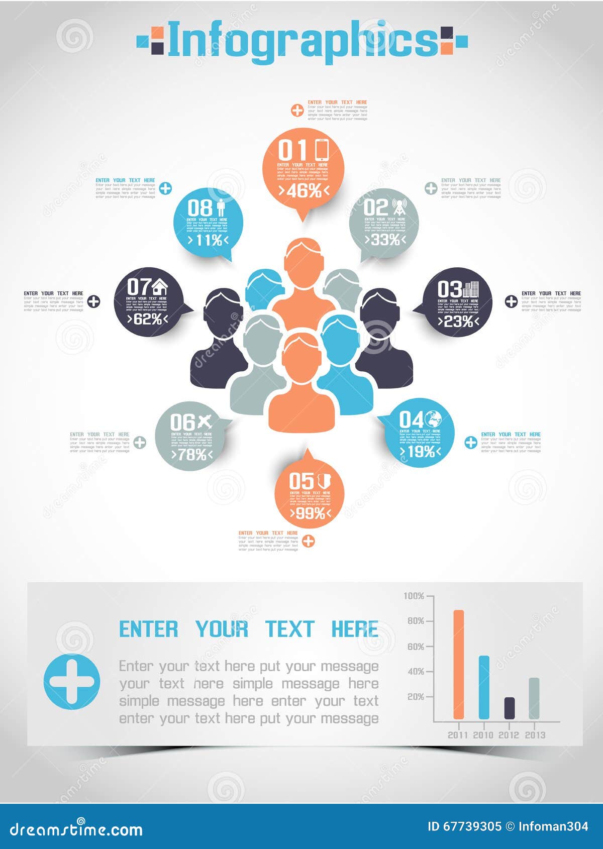 Infographic Demographic Elements Chart and Graphic Stock Vector ...